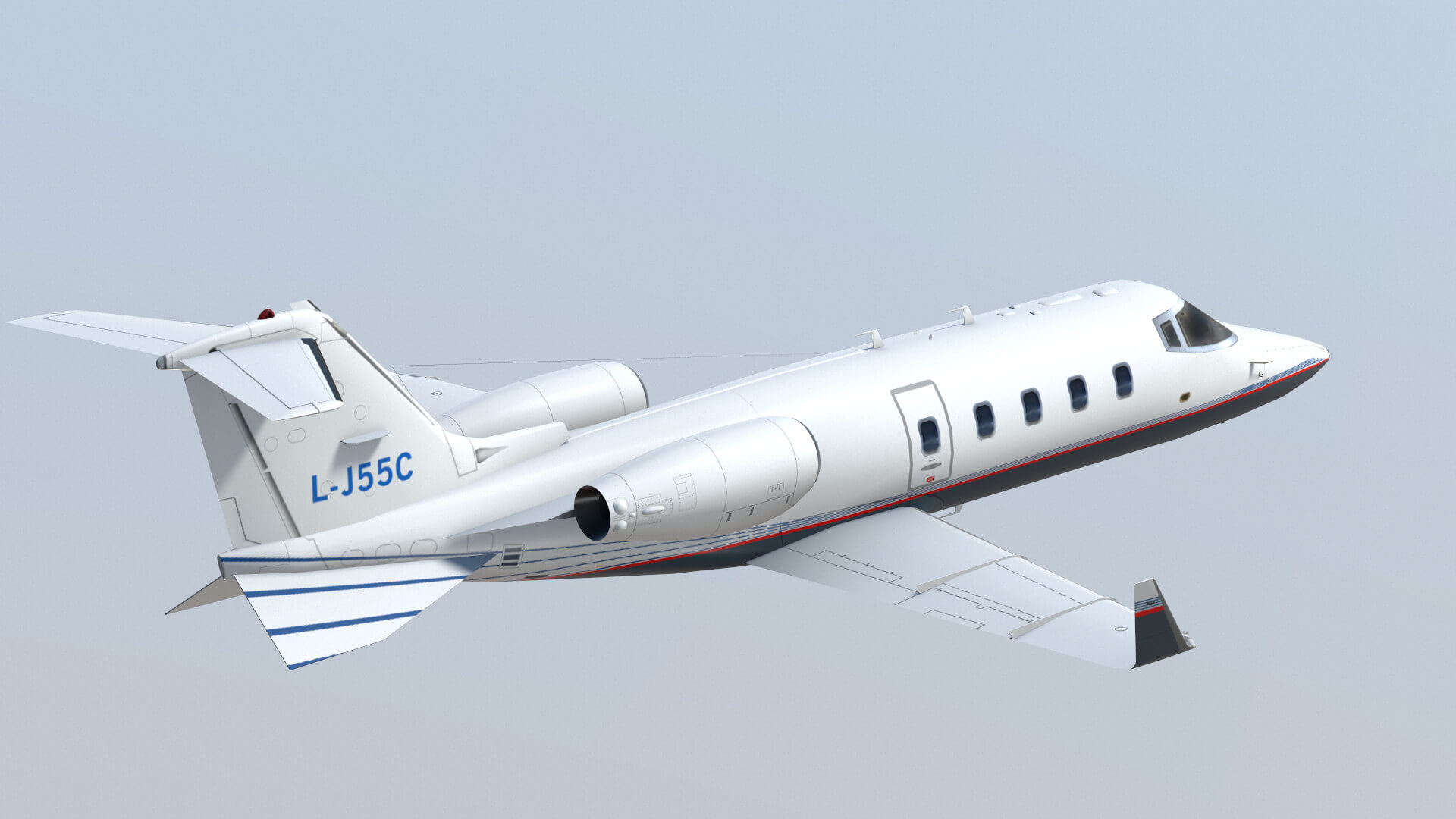Bombardier Learjet 55 - 3D Model by Autoflex