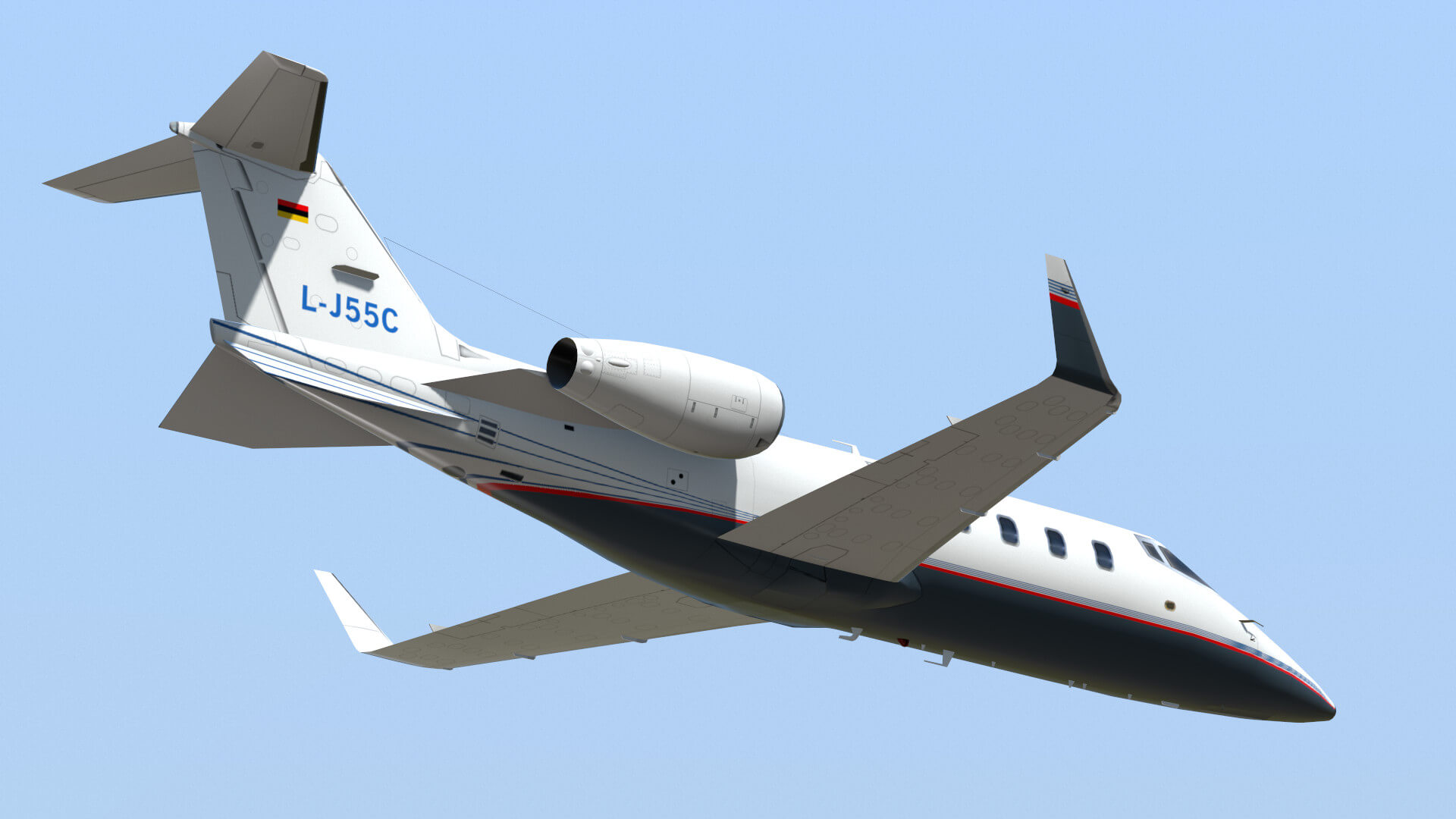 Bombardier Learjet 55 - 3D Model by Autoflex