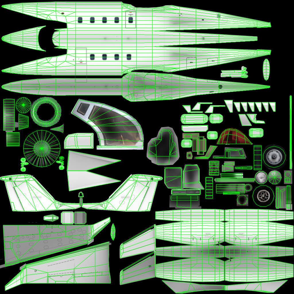 Learjet 55 Business Jet - 3D Model by Autoflex