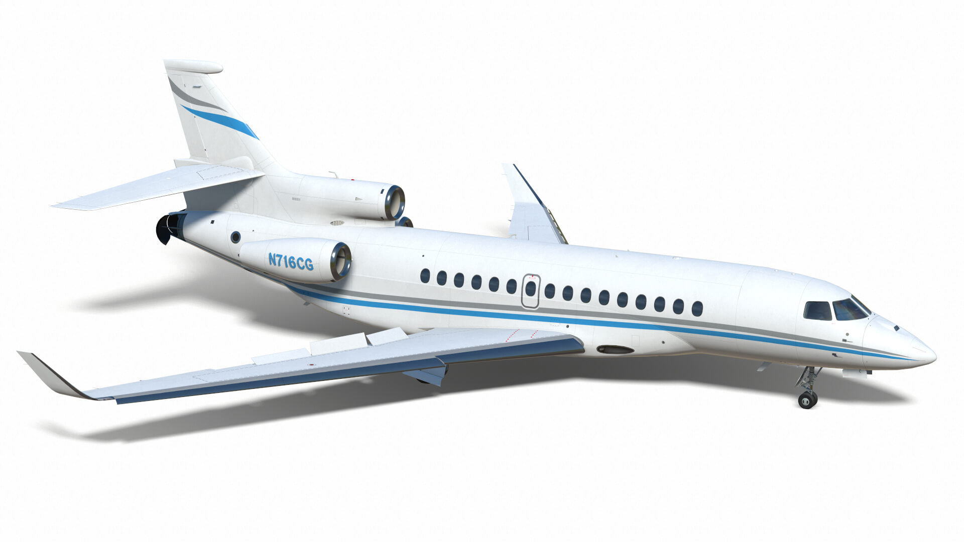 Dassault Falcon 8X - 3D Model by Autoflex