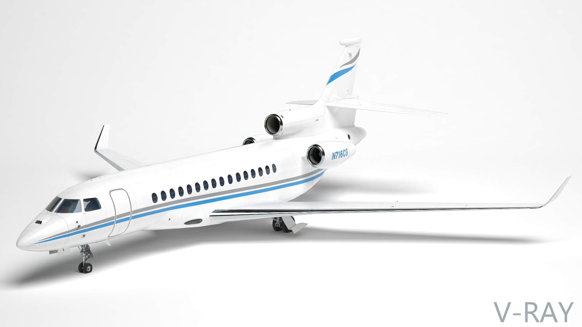 Dassault Falcon 8X - 3D Model by Autoflex