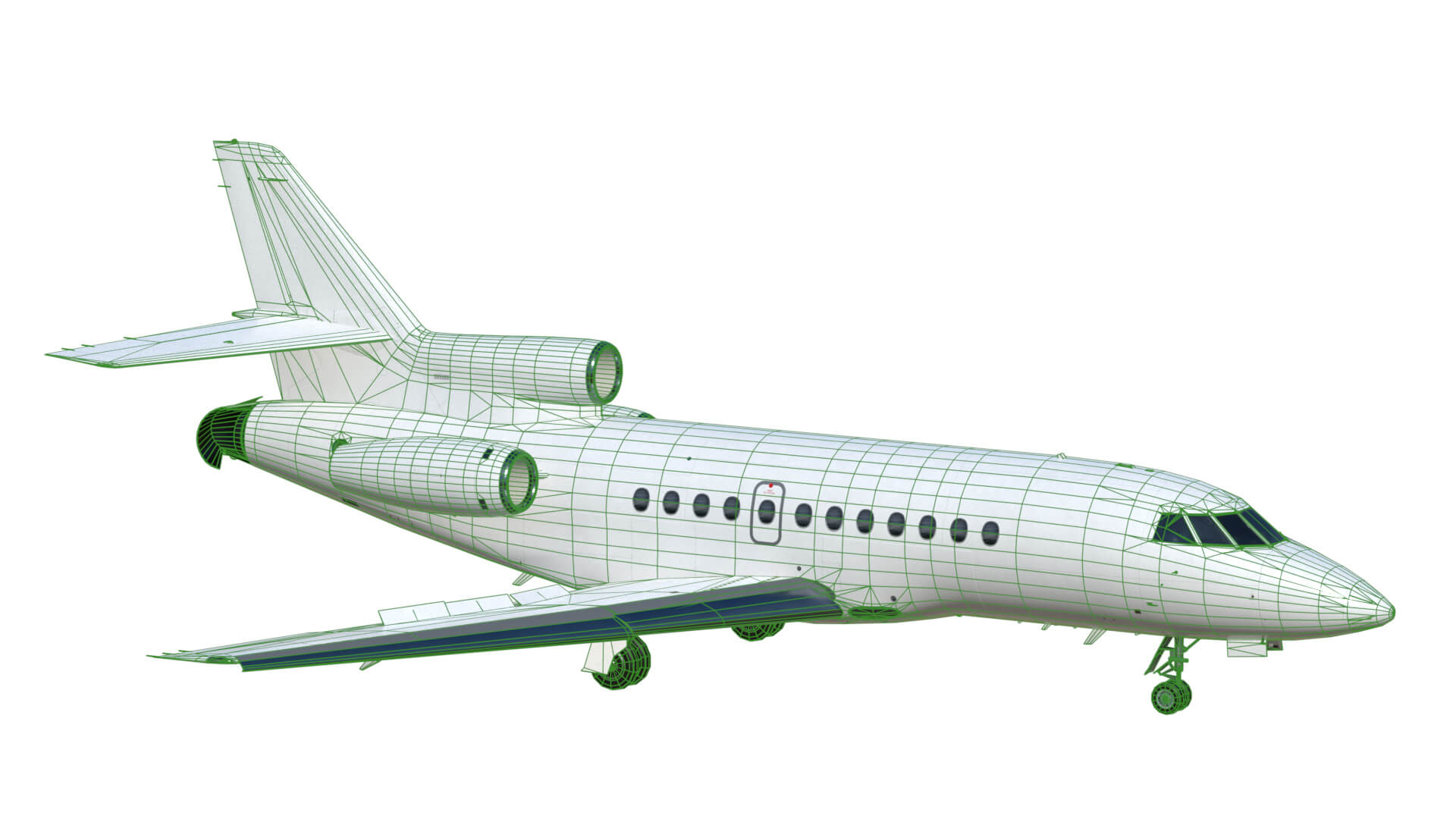 Dassault Falcon 900B - 3D Model by Autoflex