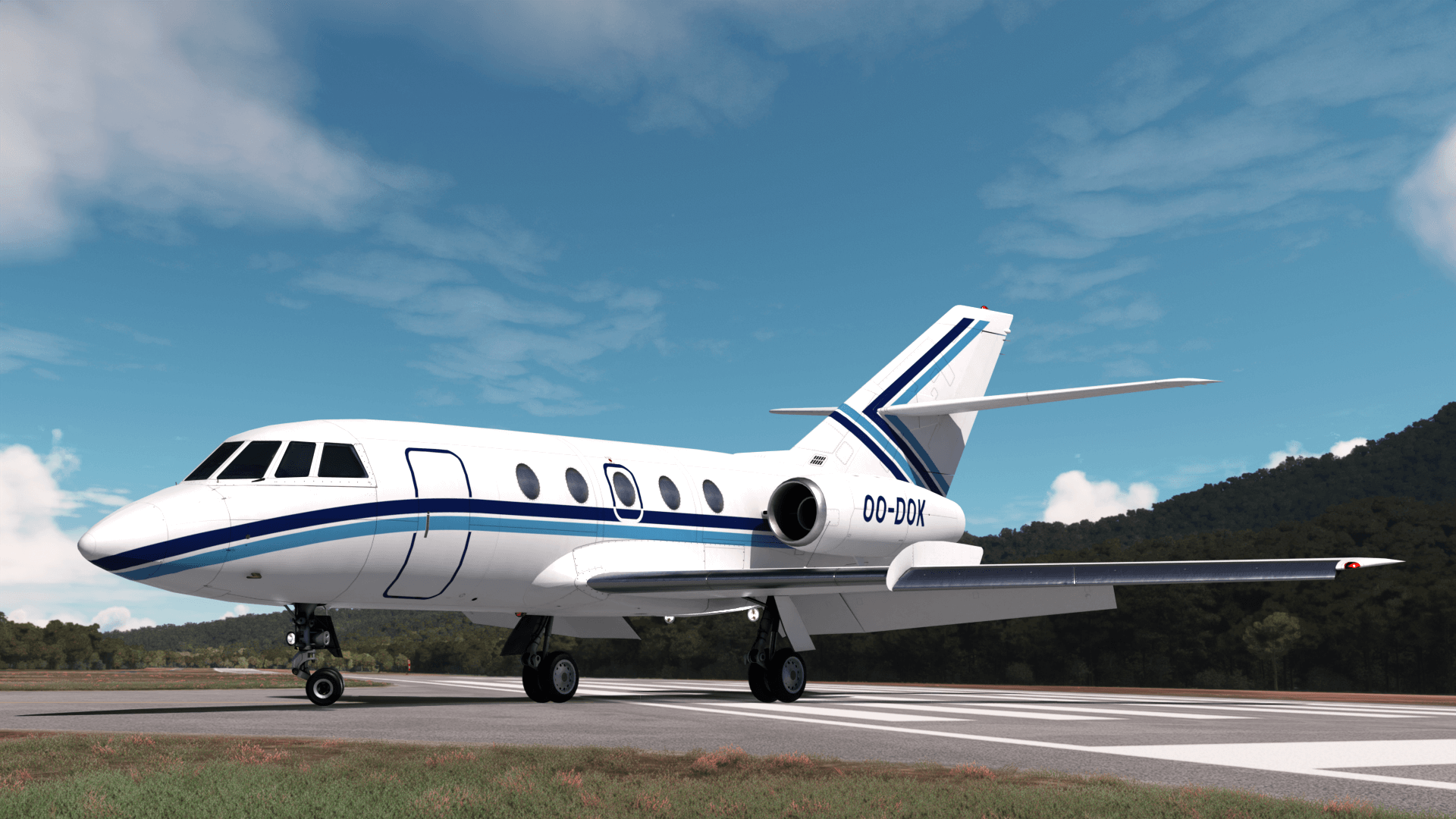 Dassault Falcon 20C 3D Render, Digital Art by Autoflex