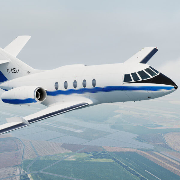 Dassault Falcon 20C 3D Render, Digital Art by Autoflex
