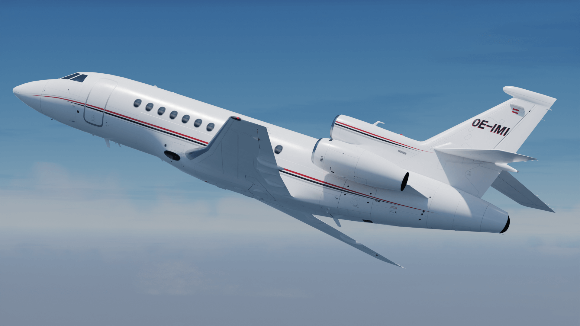 Dassault Falcon 900EX 3D Render, Digital Art by Autoflex