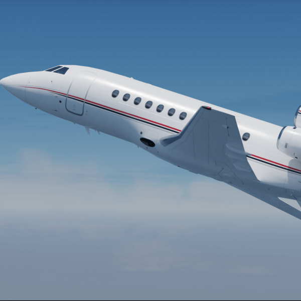 Dassault Falcon 8X 3D Render, Digital Art by Autoflex