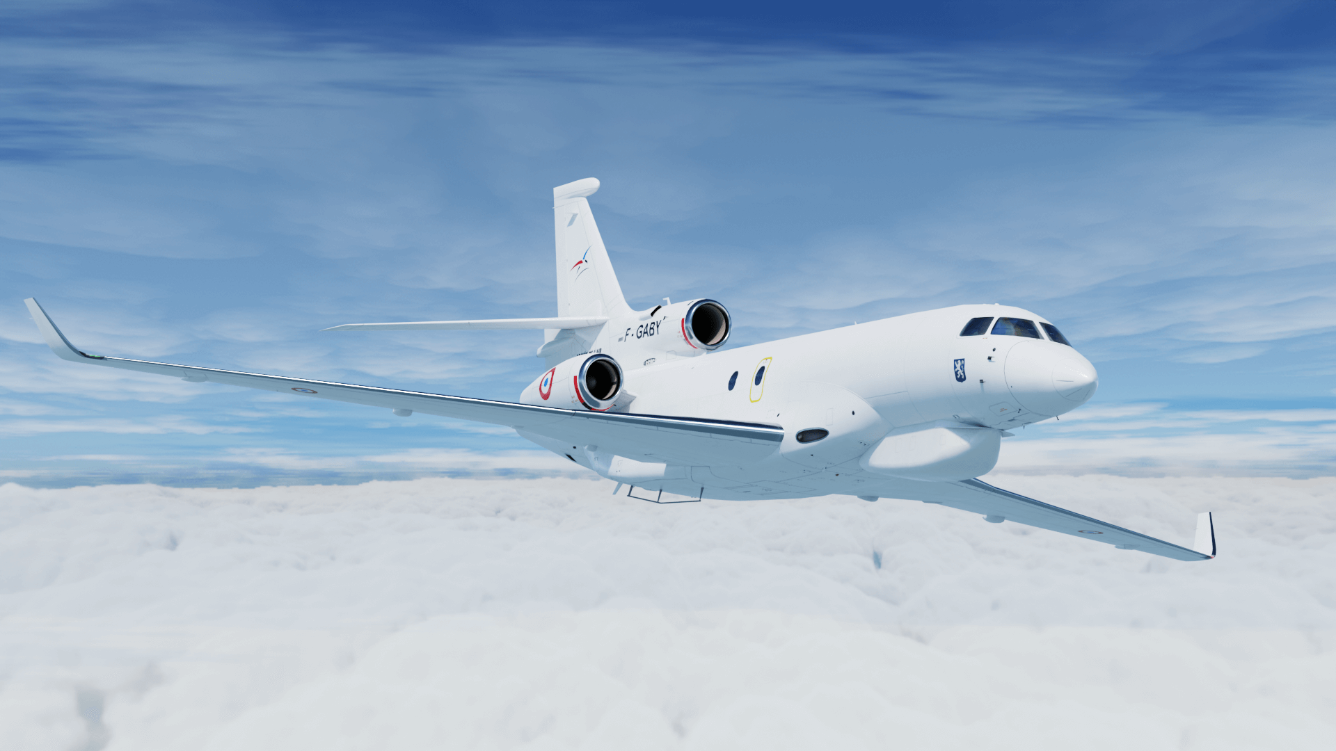Dassault Falcon Archange 3D Render, Digital Art by Autoflex