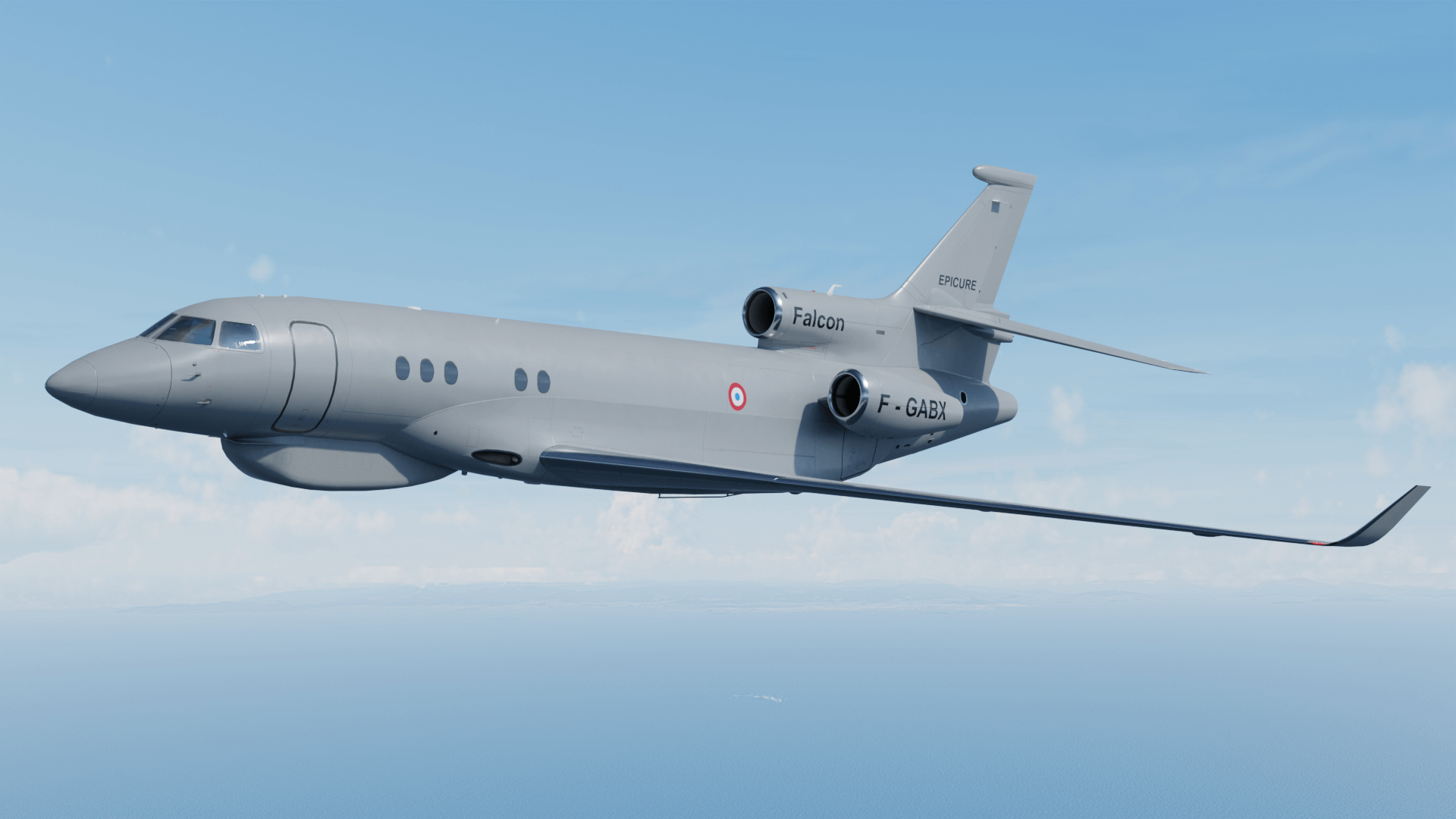 Dassault Falcon Archange 3D Render, Digital Art by Autoflex
