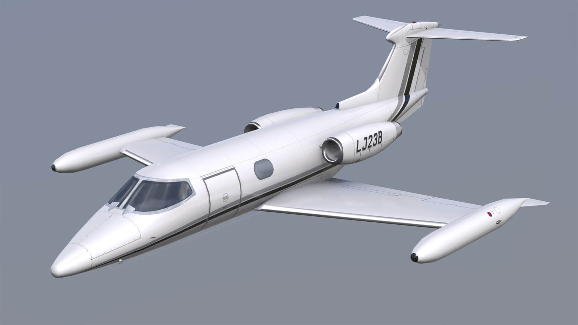Learjet 23 Business Jet - 3D Model by Autoflex