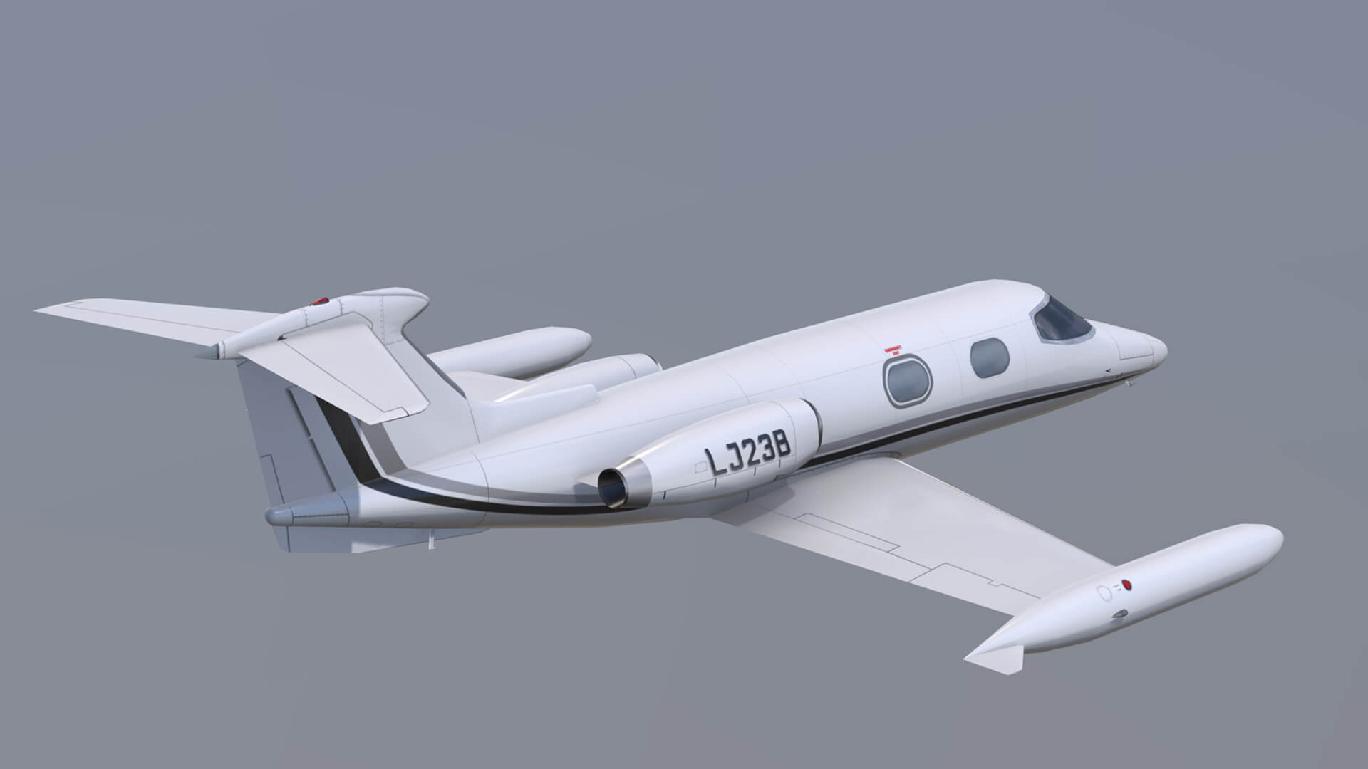 Learjet 23 Business Jet - 3D Model by Autoflex