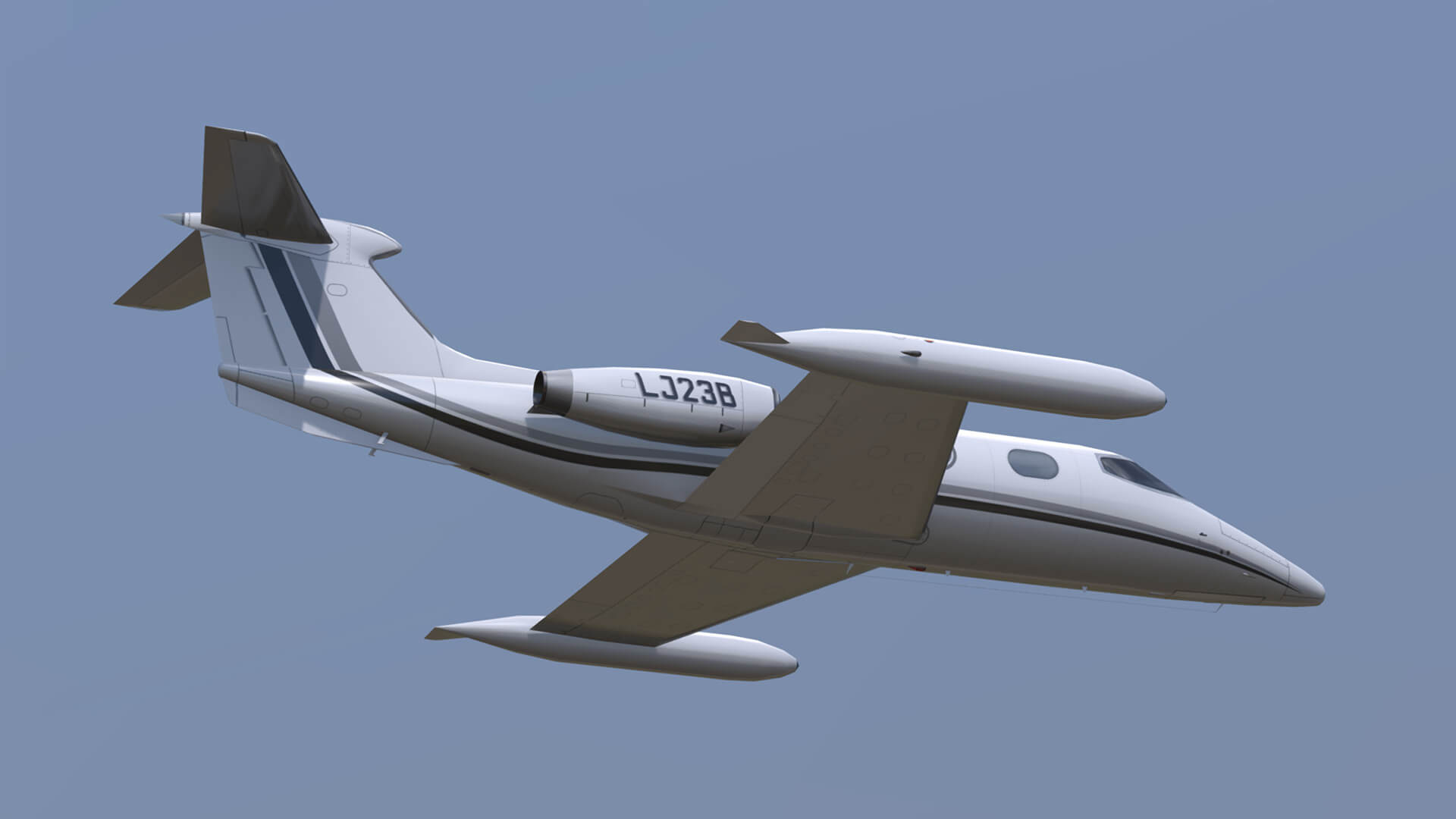Learjet 23 Business Jet - 3D Model by Autoflex