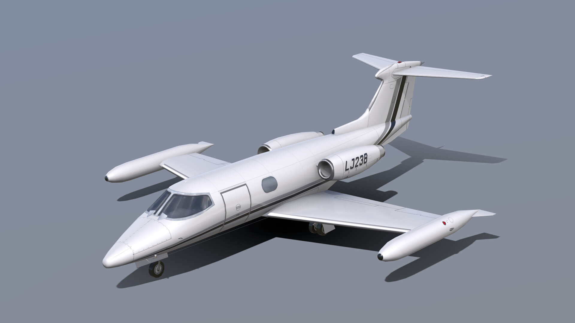 Learjet 23 Business Jet - 3D Model by Autoflex