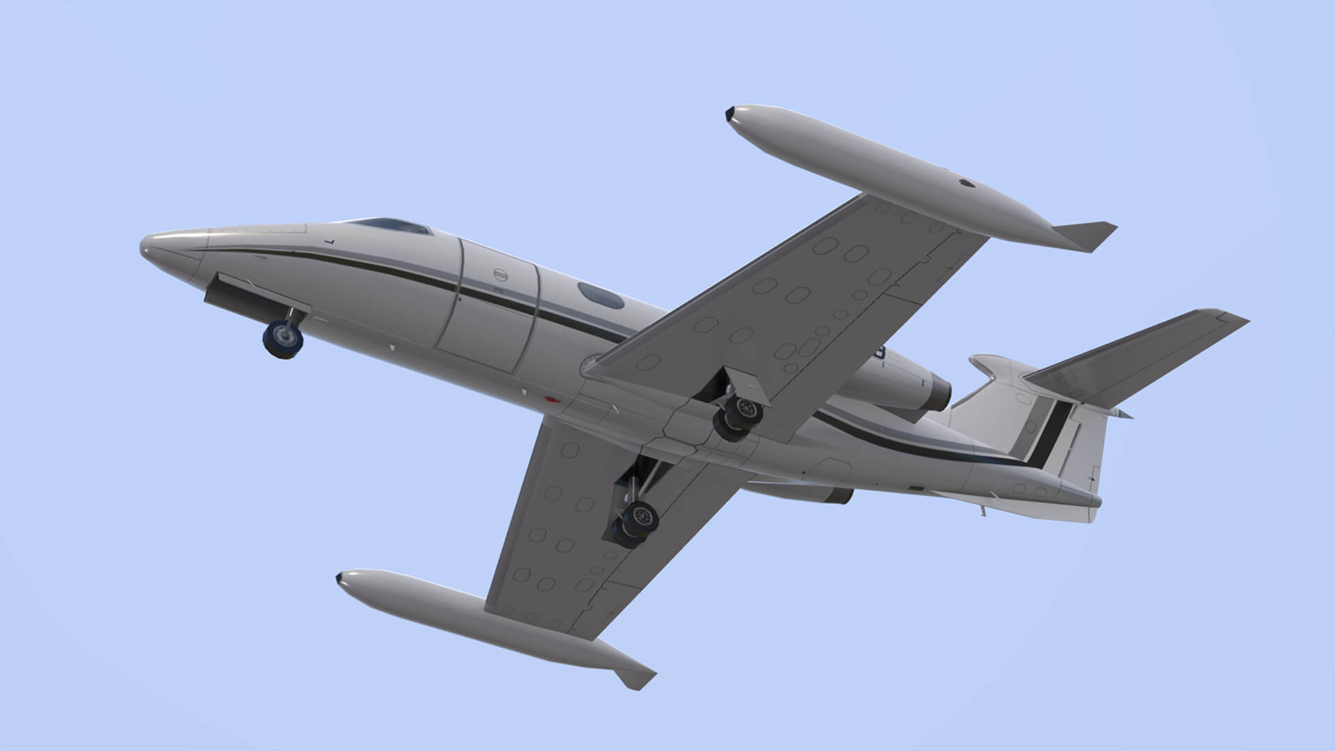 Learjet 23 Business Jet - 3D Model by Autoflex