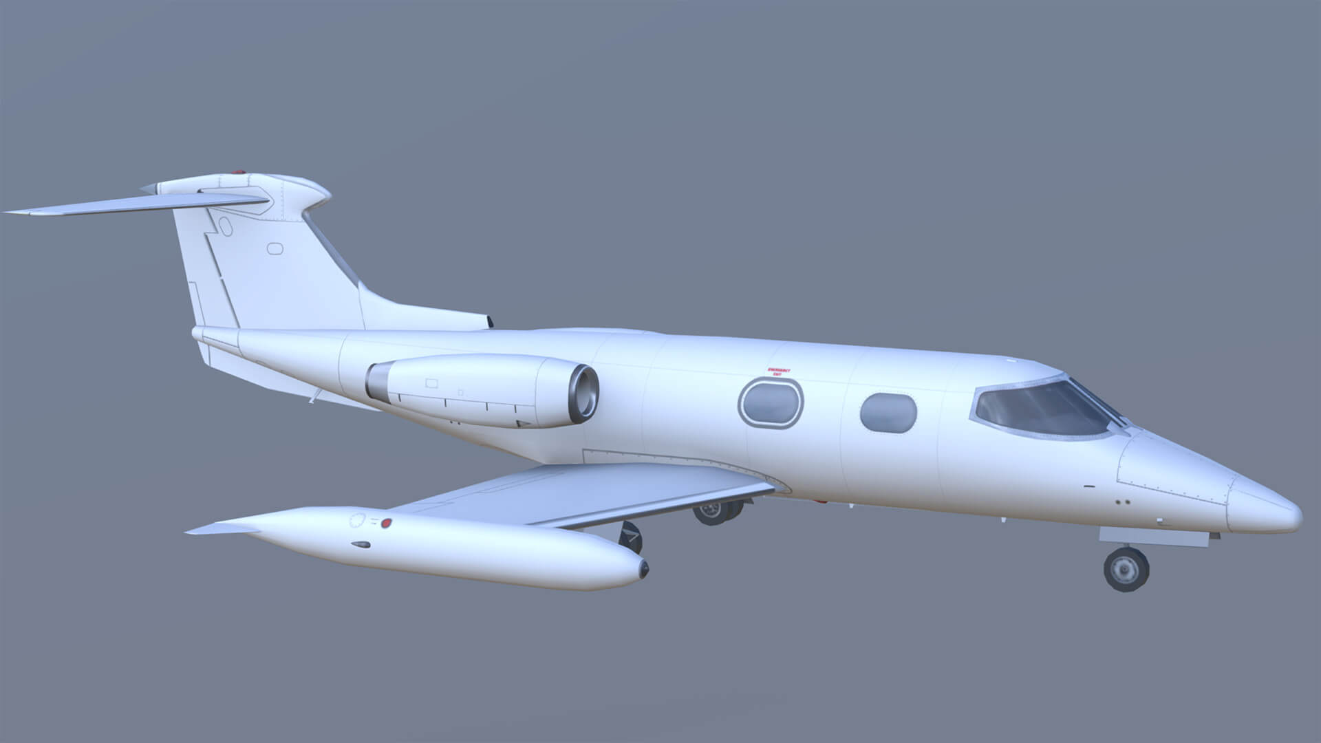 Learjet 23 Business Jet - 3D Model by Autoflex