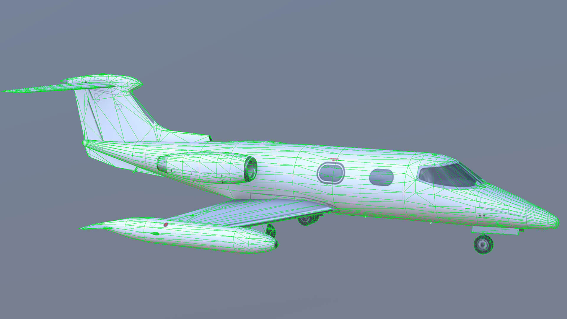 Learjet 23 Business Jet - 3D Model by Autoflex