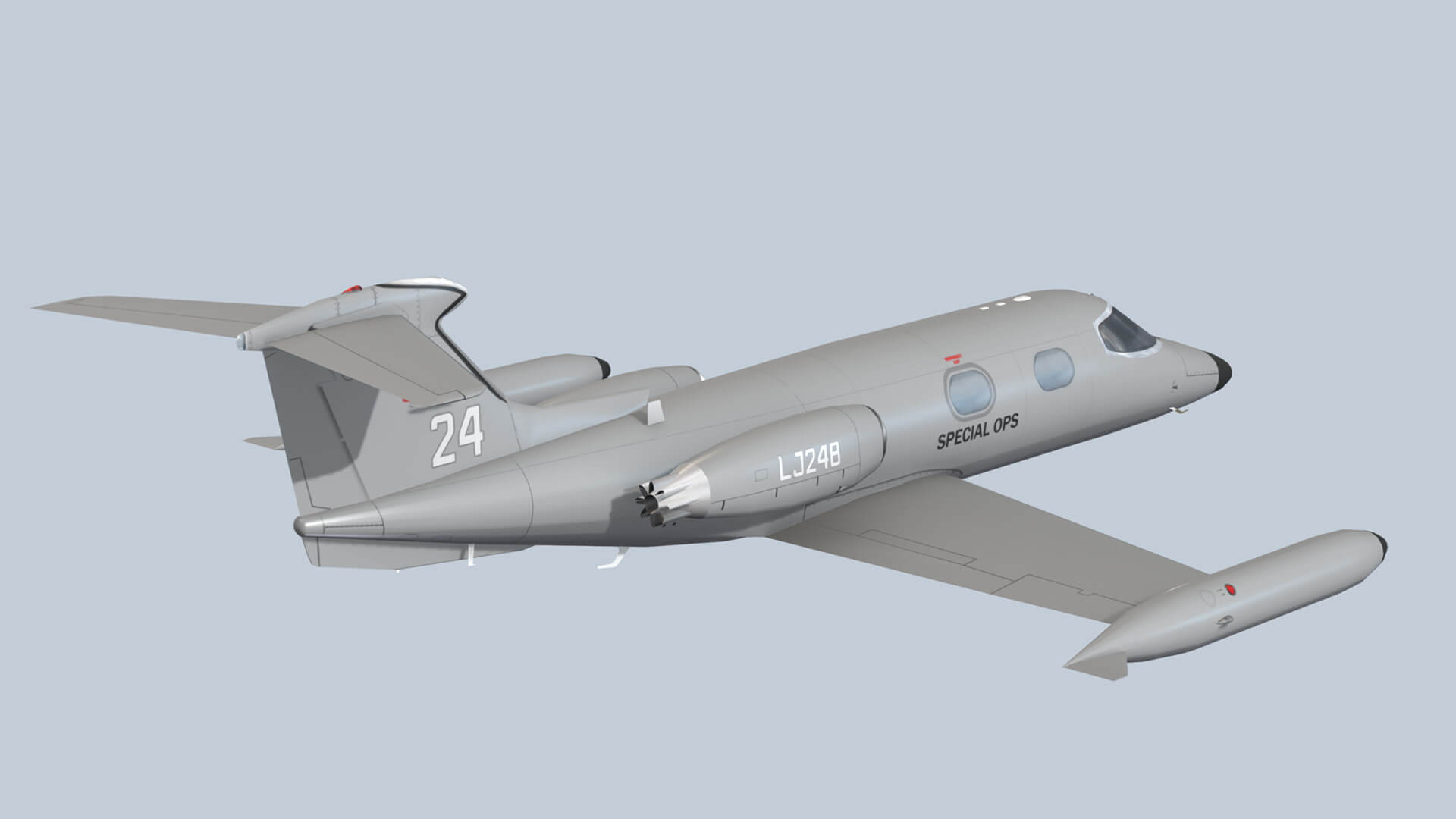 Learjet 24 Business Jet - 3D Model by Autoflex