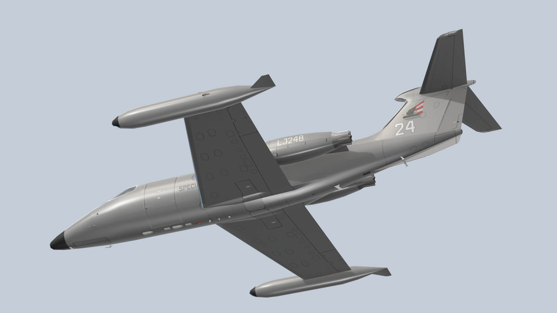 Learjet 24 Business Jet - 3D Model by Autoflex