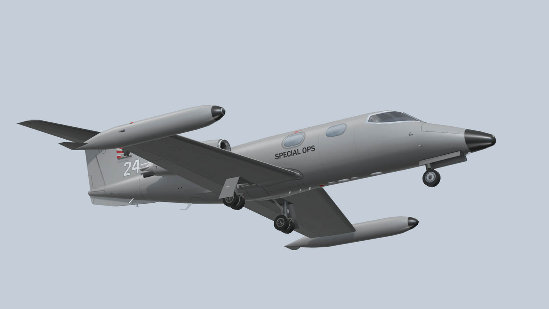 Learjet 24 Business Jet - 3D Model by Autoflex