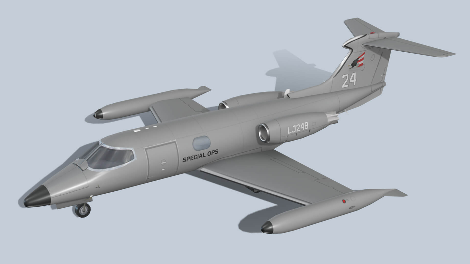 Learjet 24 Business Jet - 3D Model by Autoflex