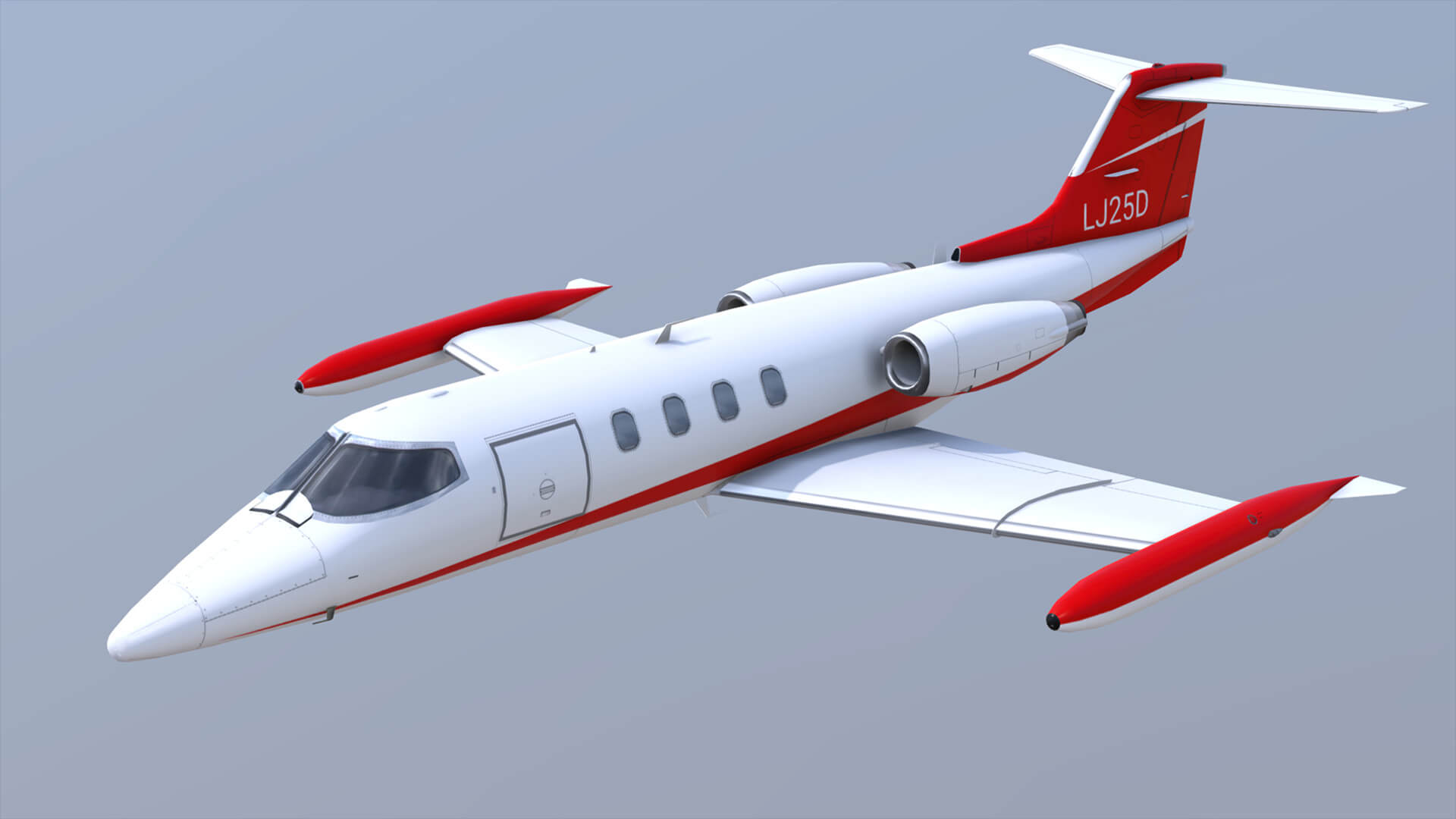 Learjet 25 - 3D Model by Autoflex