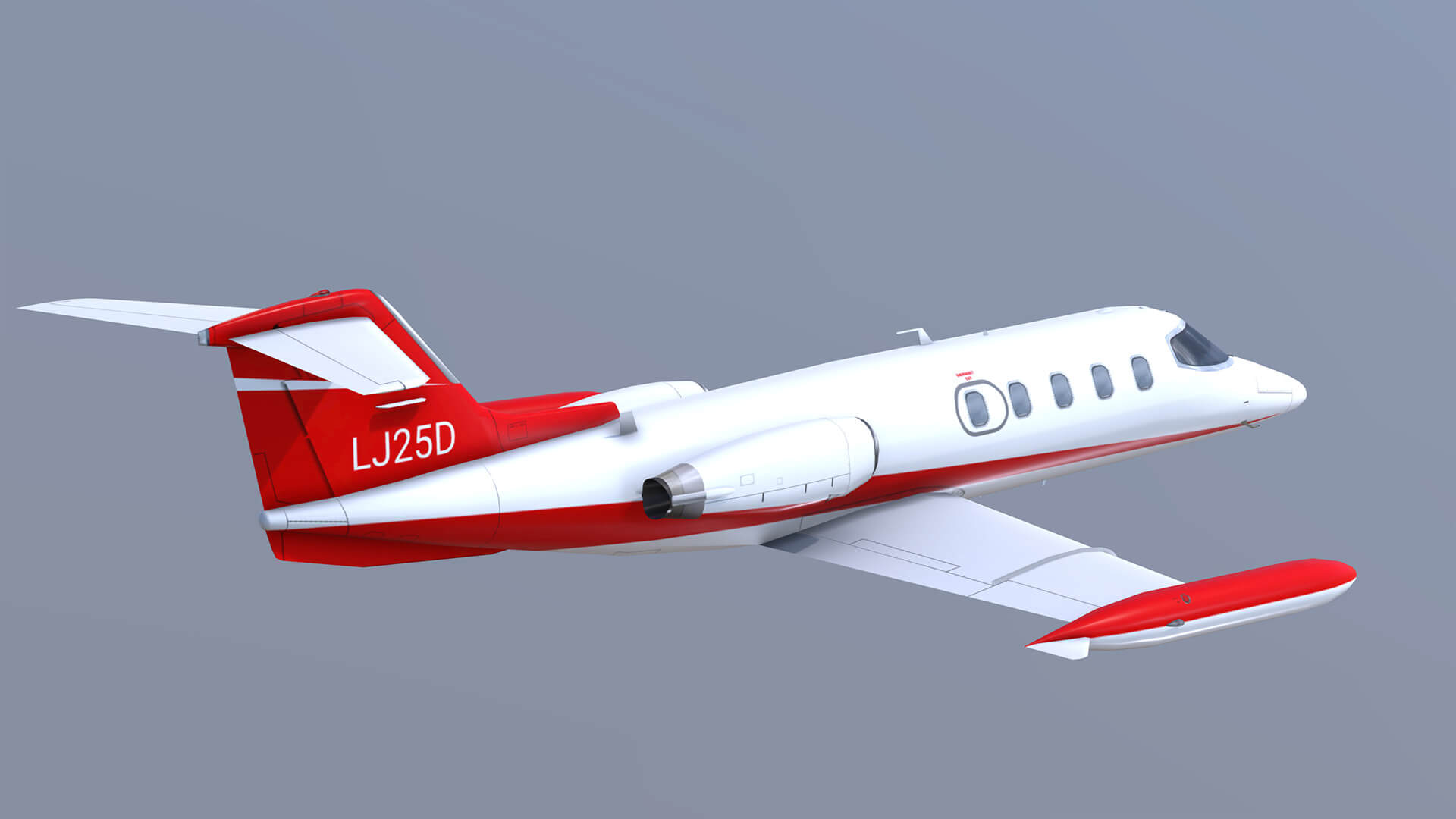 Learjet 25 - 3D Model by Autoflex