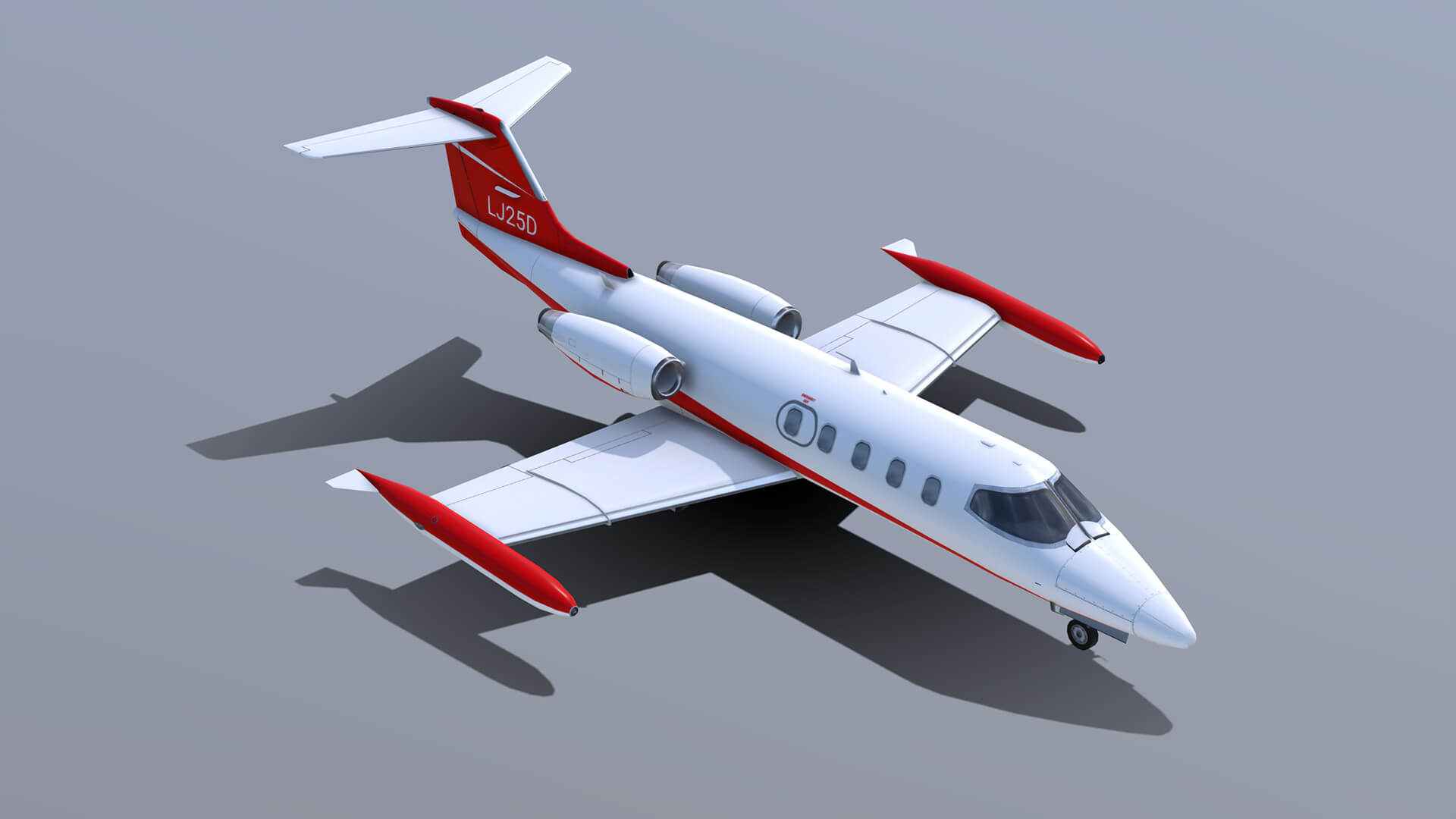 Learjet 25 - 3D Model by Autoflex