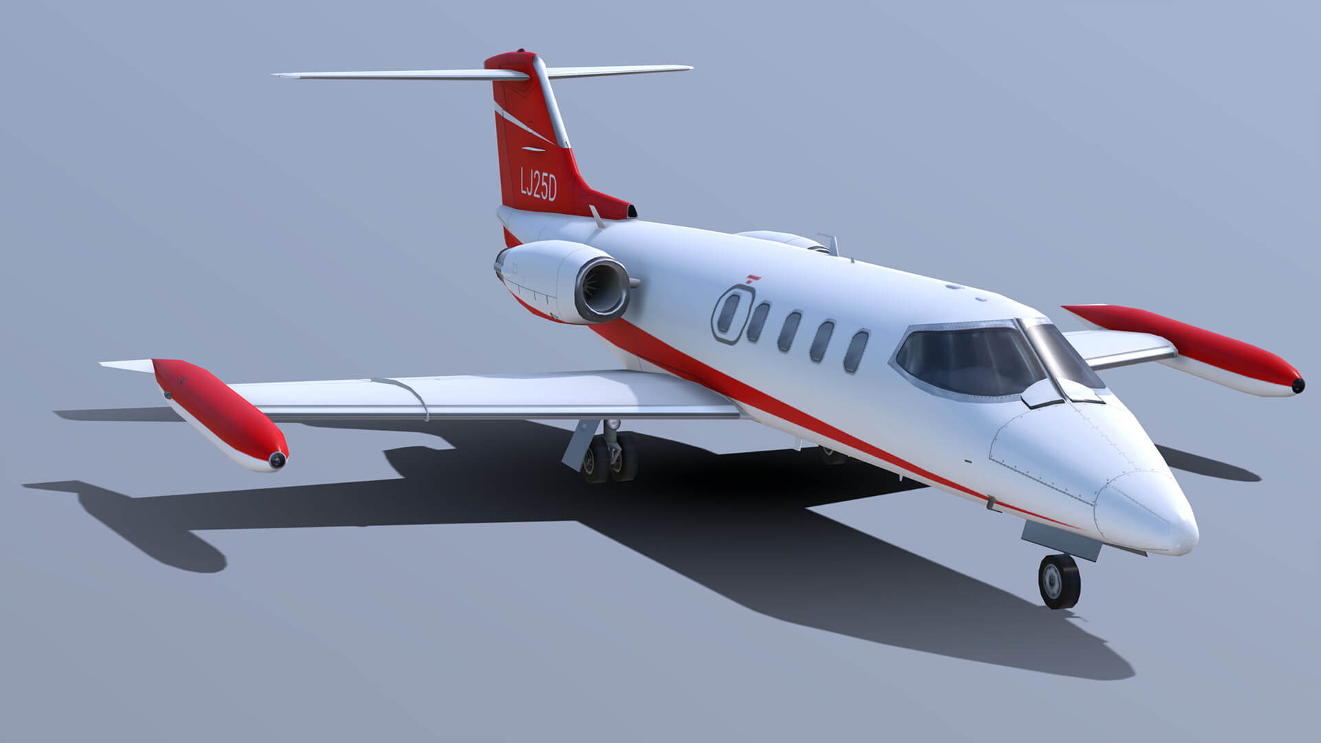 Learjet 25 - 3D Model by Autoflex