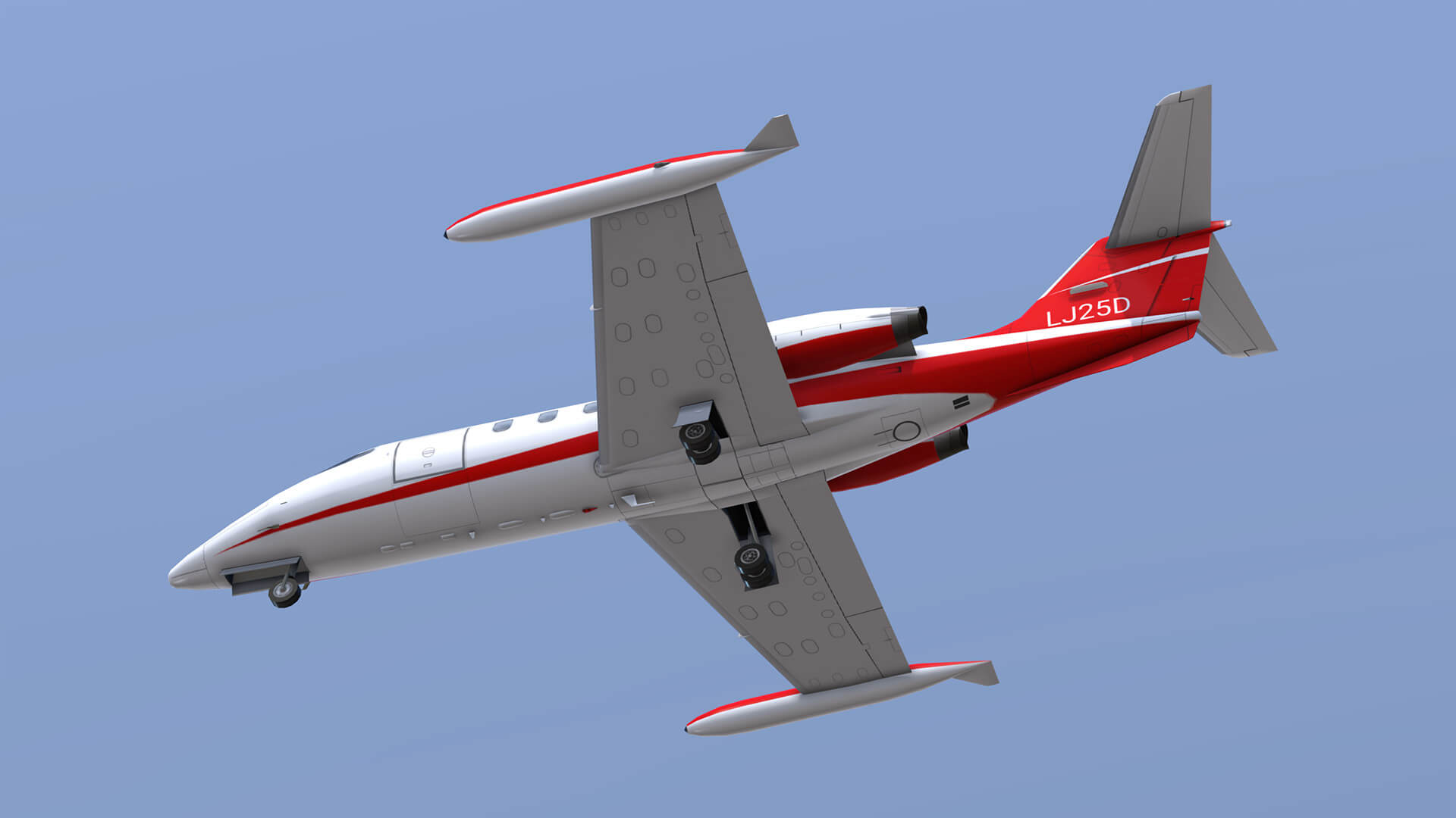 Learjet 25 - 3D Model by Autoflex