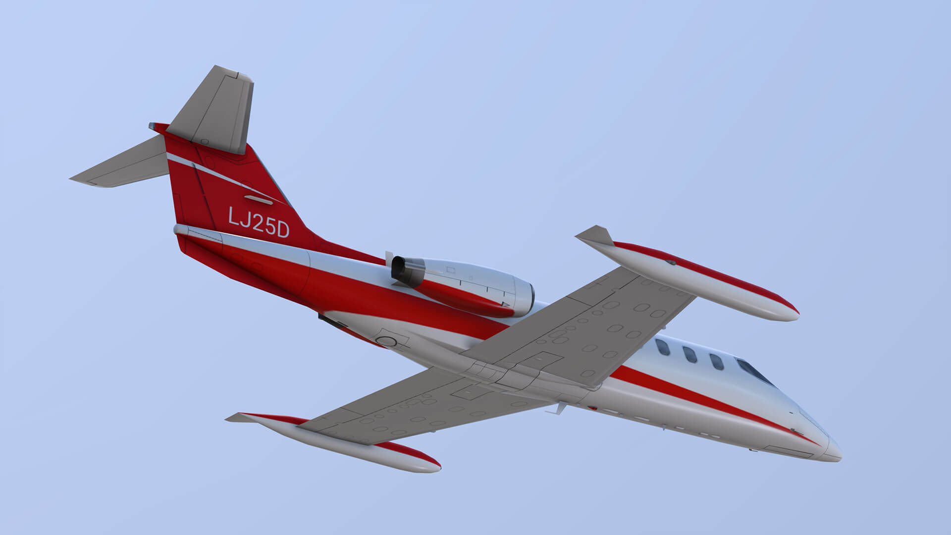 Learjet 25 - 3D Model by Autoflex