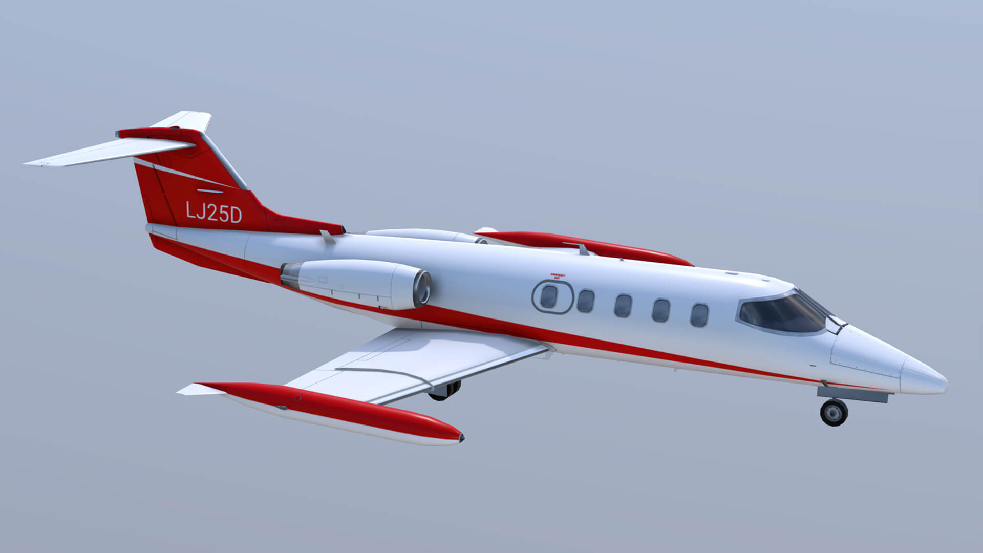 Learjet 25 - 3D Model by Autoflex