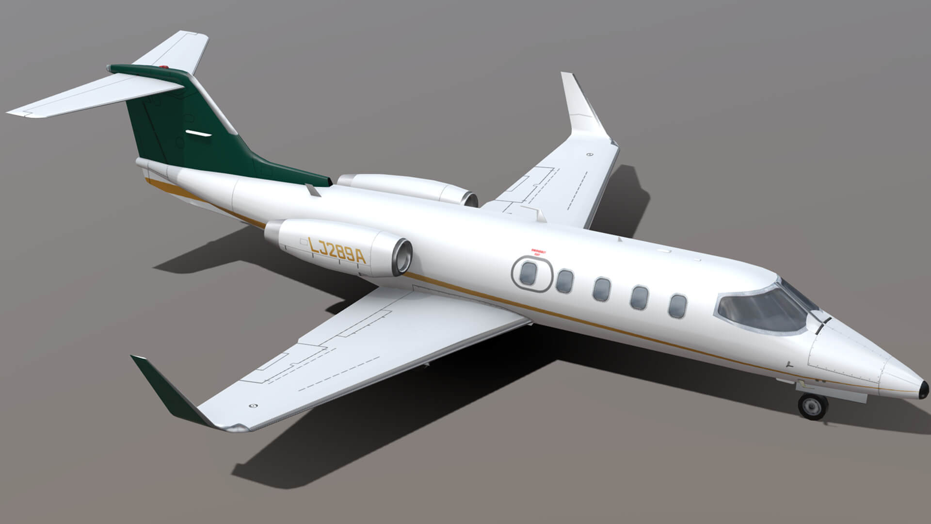 Learjet 28 Business Jet - 3D Model by Autoflex