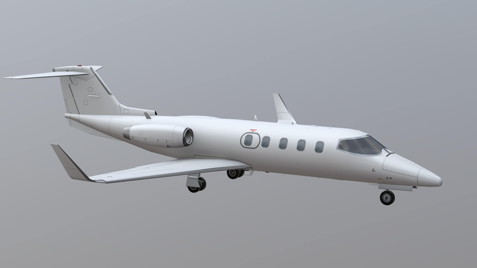 Learjet 28 Business Jet - 3D Model by Autoflex