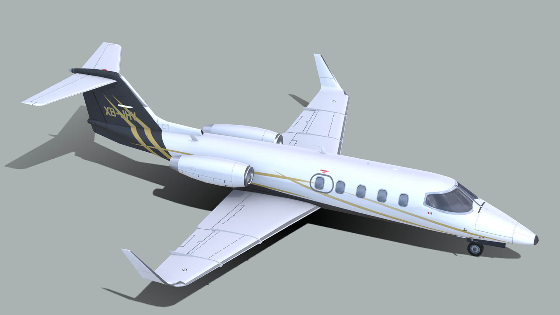 Learjet 29 Business Jet - 3D Model by Autoflex