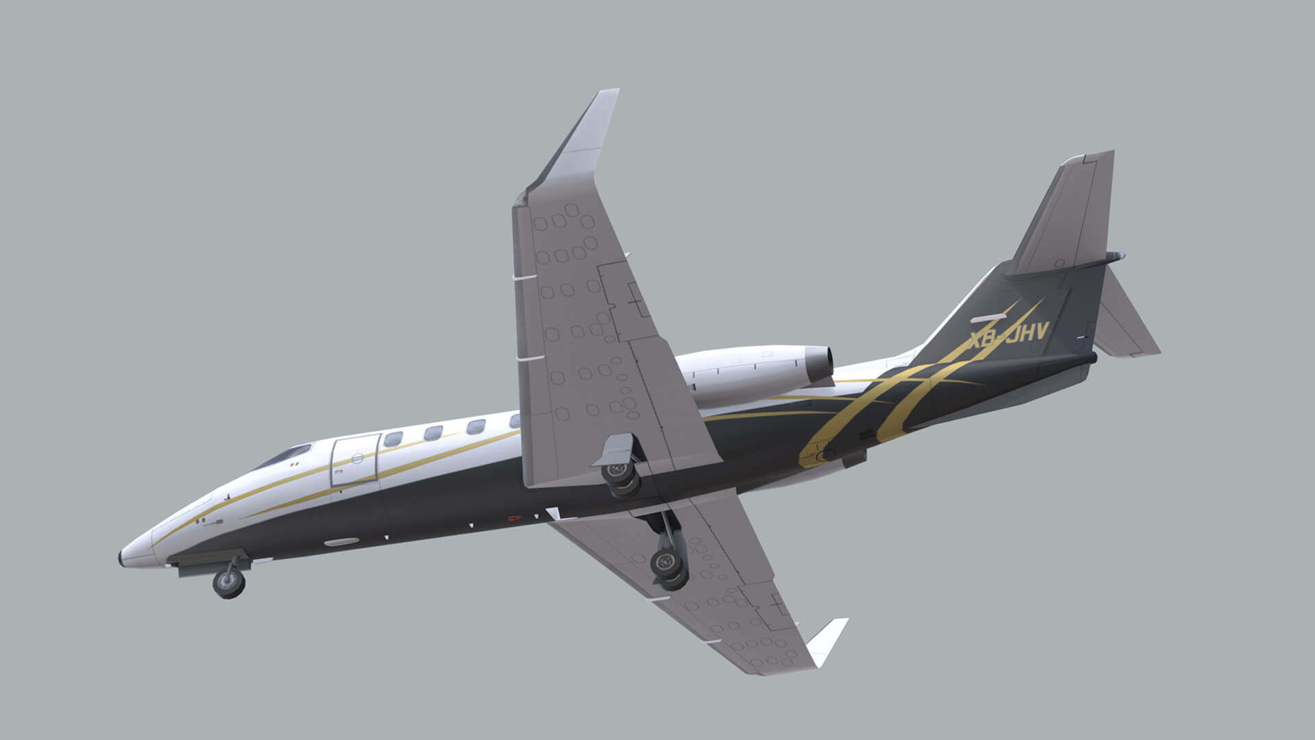 Learjet 29 Business Jet - 3D Model by Autoflex