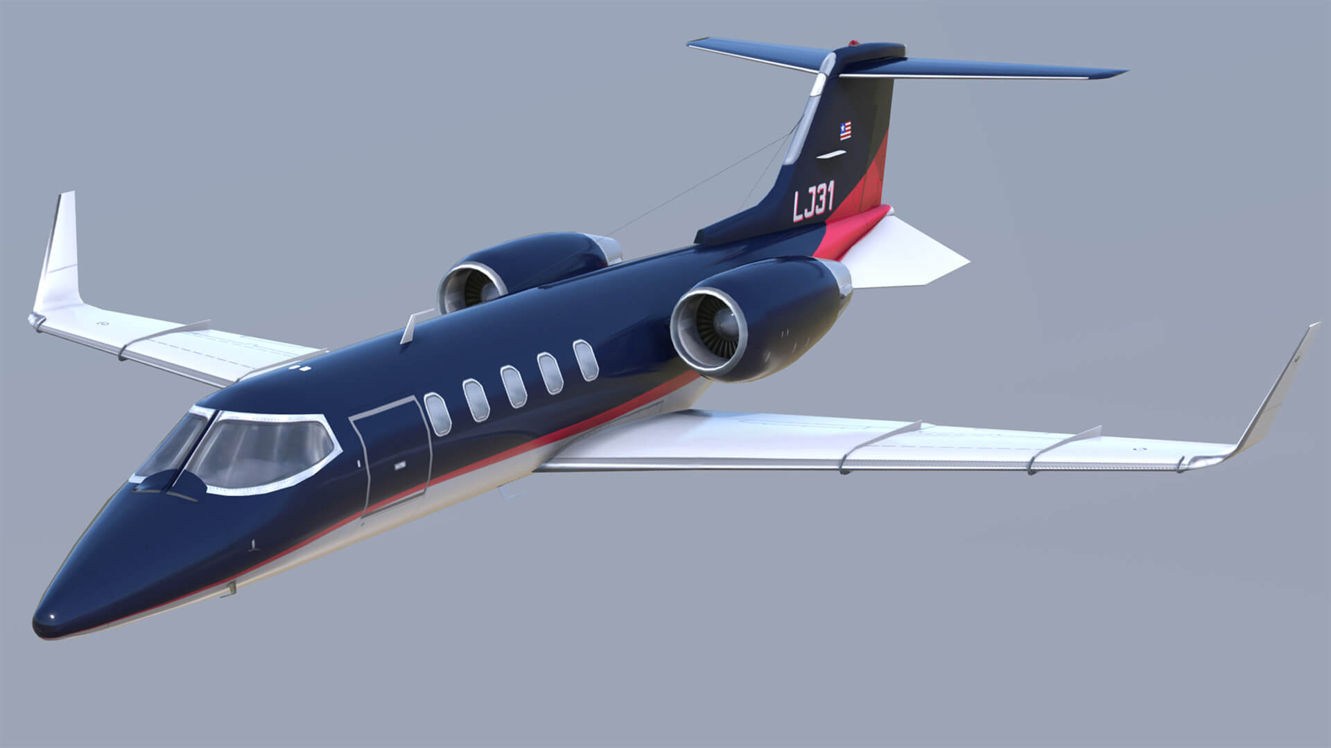 Learjet 31 Business Jet - 3D Model by Autoflex