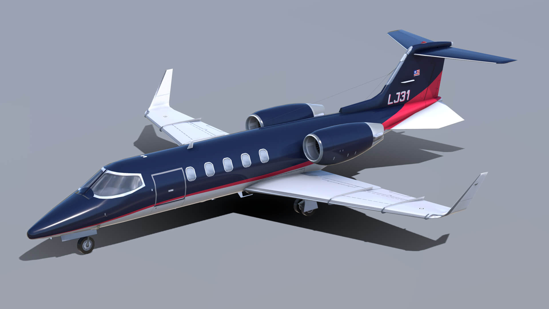 Learjet 31 Business Jet - 3D Model by Autoflex
