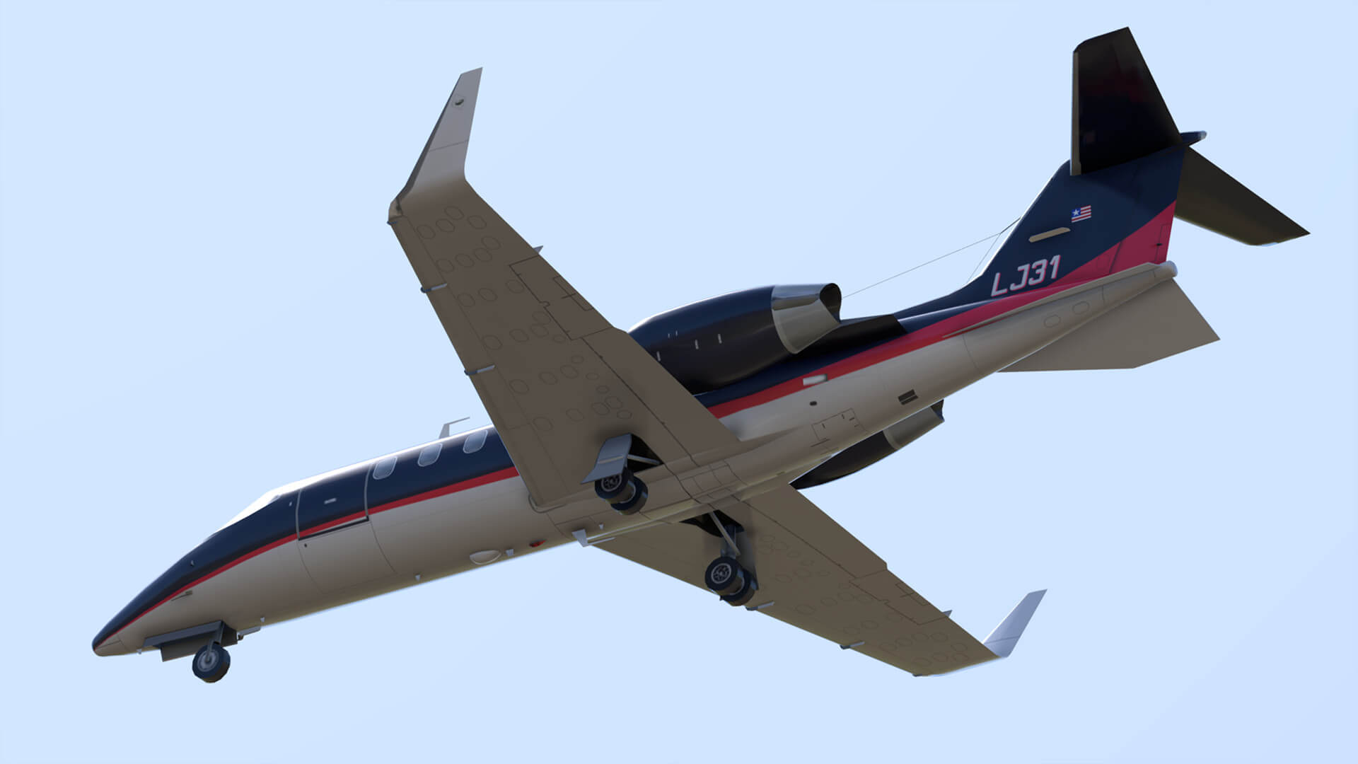 Learjet 31 Business Jet - 3D Model by Autoflex