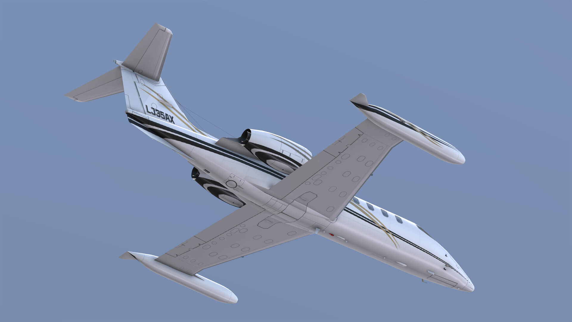 Learjet 35 Business Jet - 3D Model by Autoflex