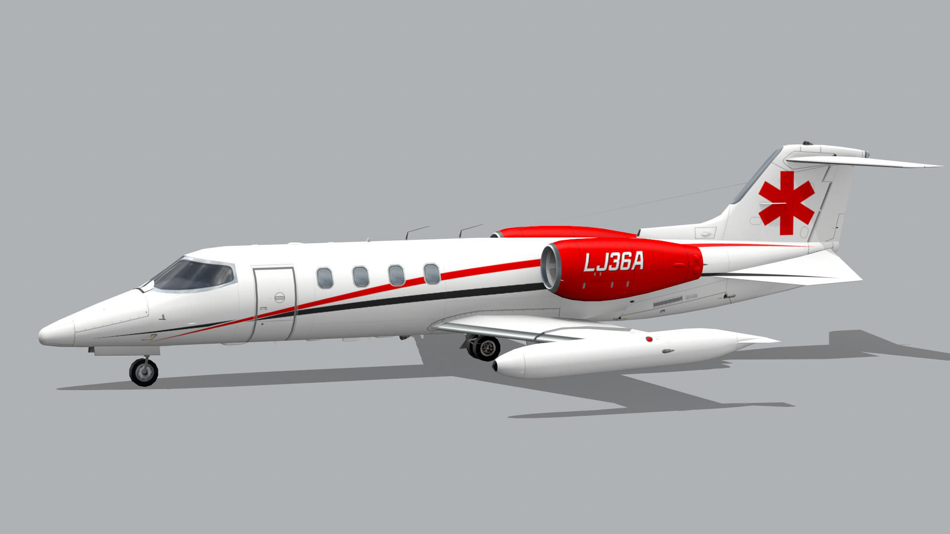 Learjet 36 Business Jet - 3D Model by Autoflex