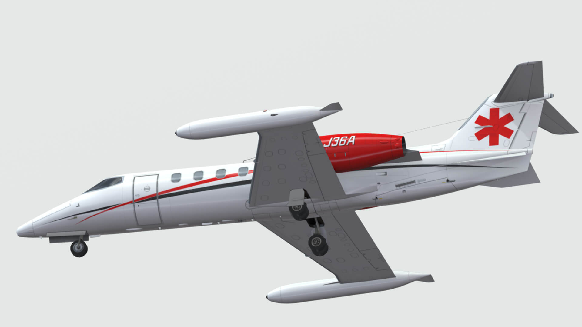 Learjet 36 Business Jet - 3D Model by Autoflex
