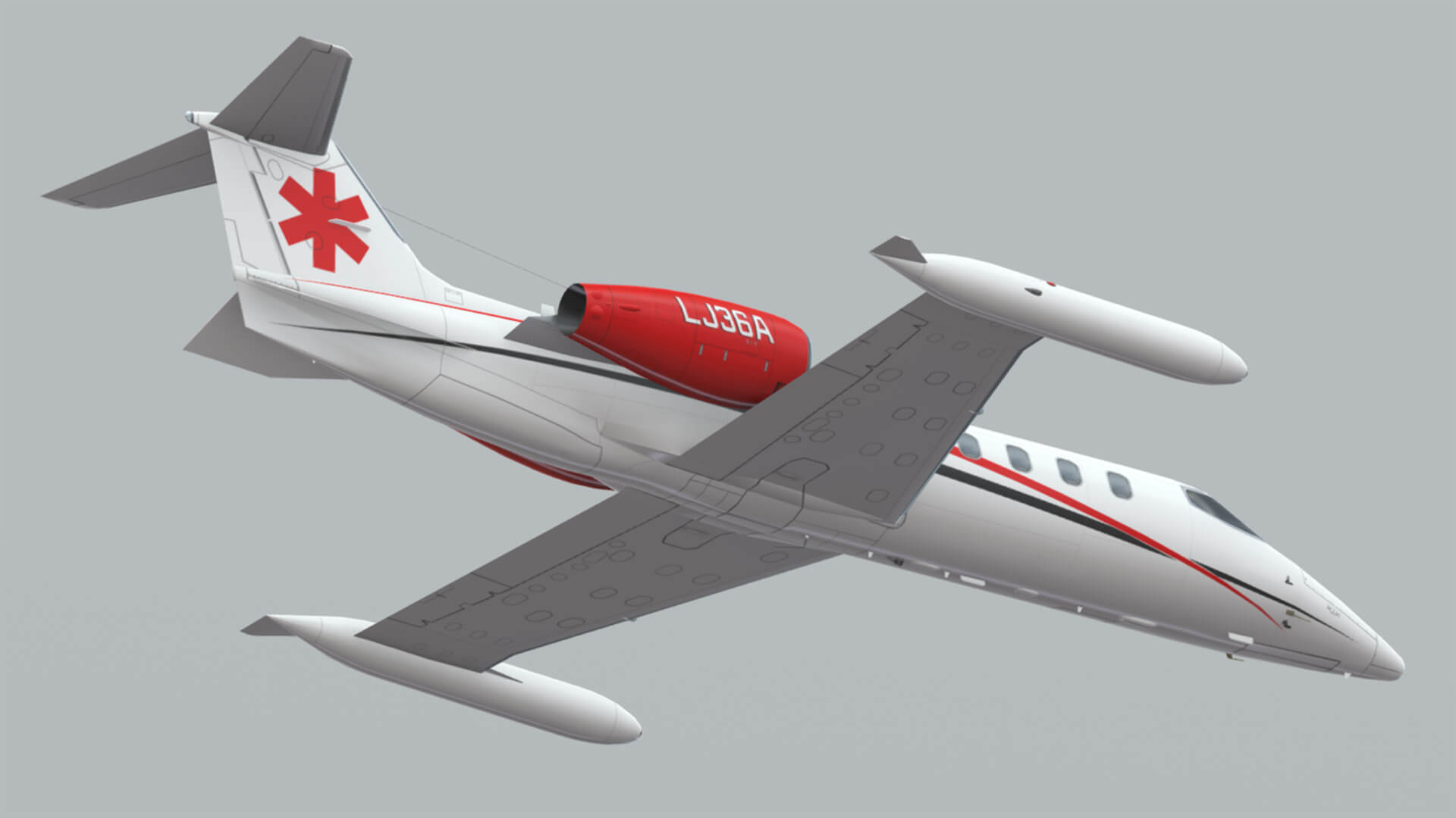 Learjet 36 Business Jet - 3D Model by Autoflex