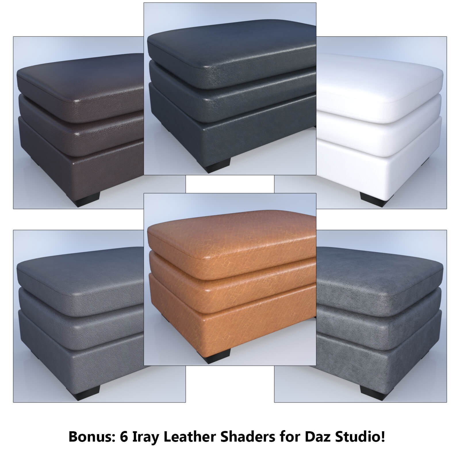 Shanghai Chair 6 Iray Leather Shaders - Daz Content by avadagra