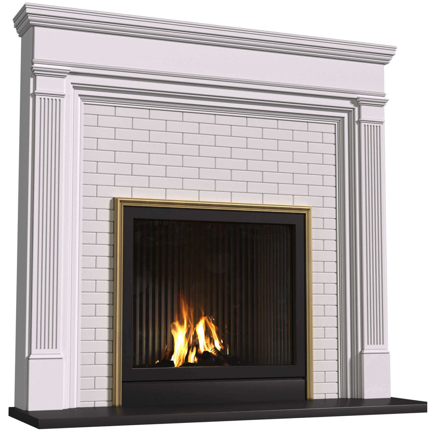 Modern Classic Art Deco Fireplace - 3D Model by Avamis