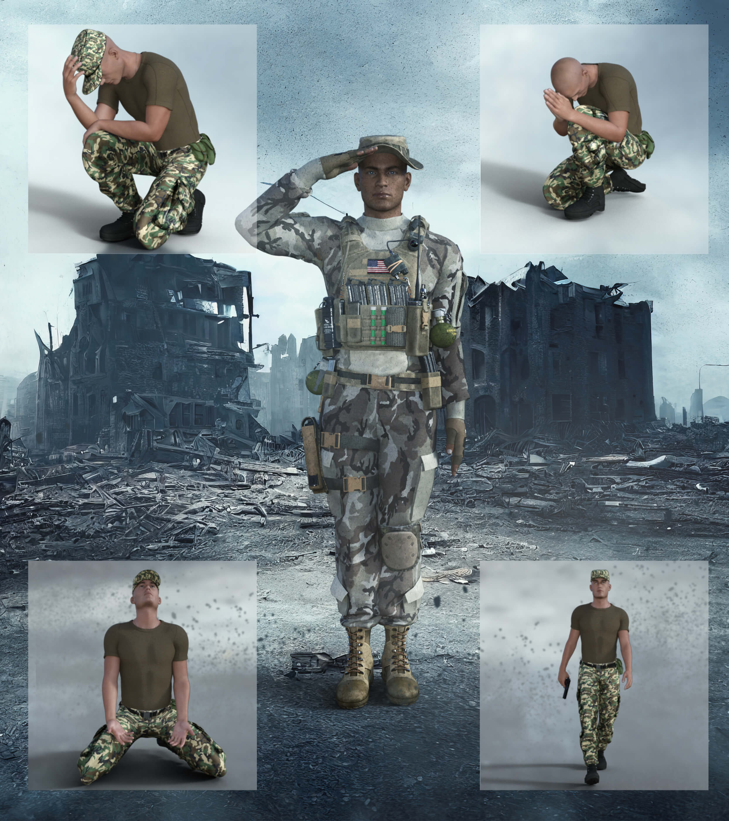 Call of Duty Pose Pack - Daz Content by Axe Maker