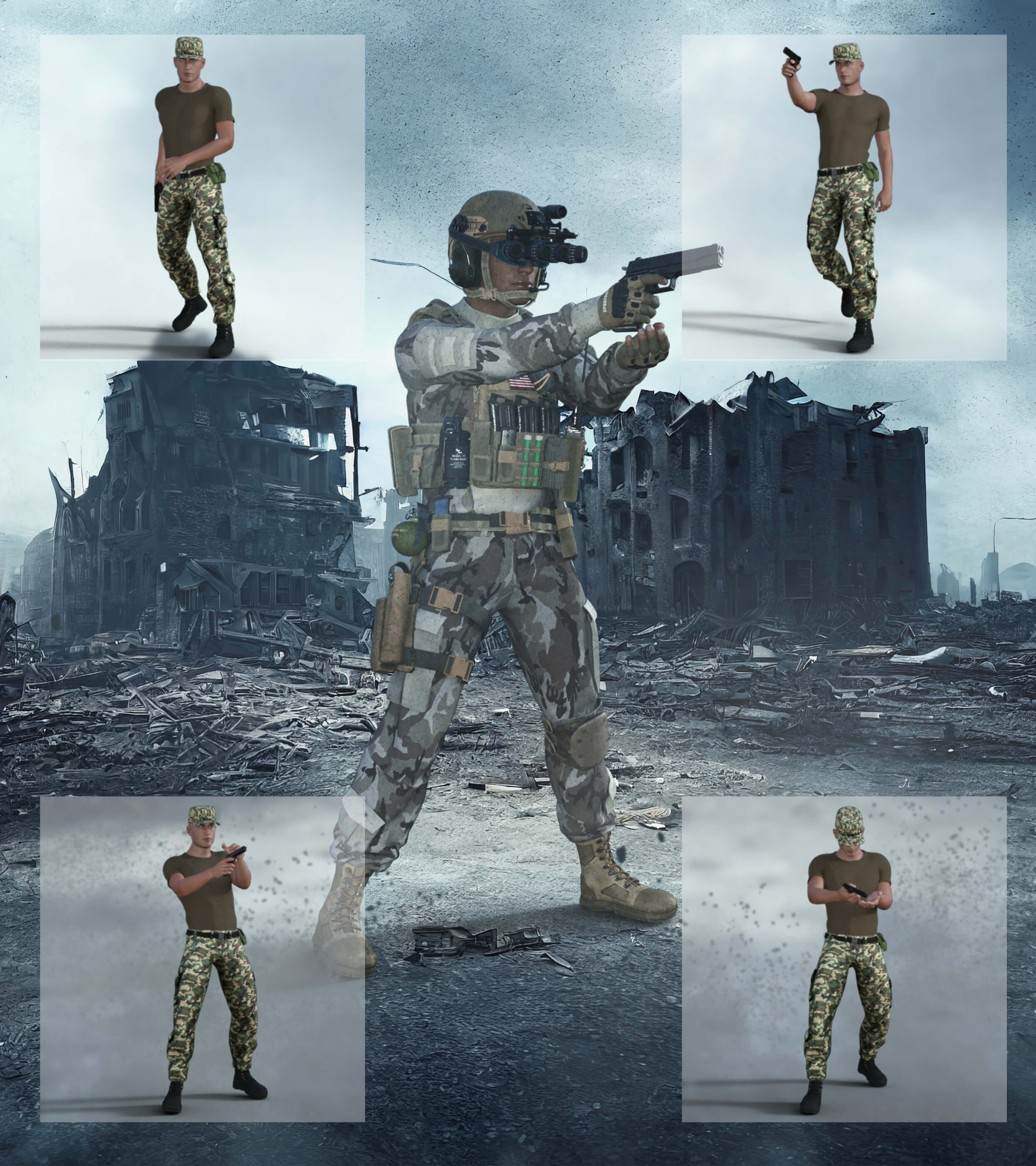 Call of Duty Pose Pack - Daz Content by Axe Maker