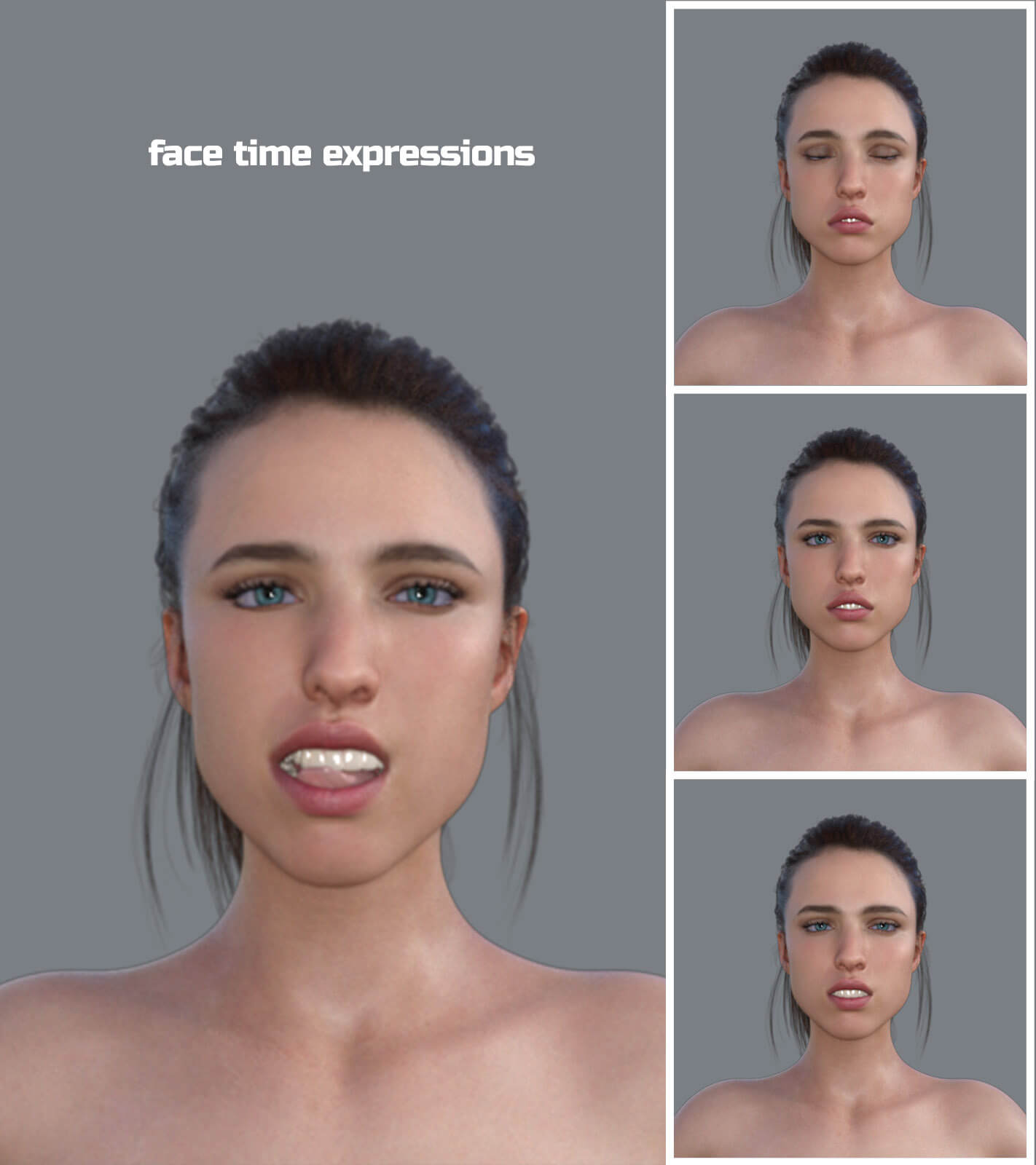 Face Time Expressions - Daz Content by Axe Maker