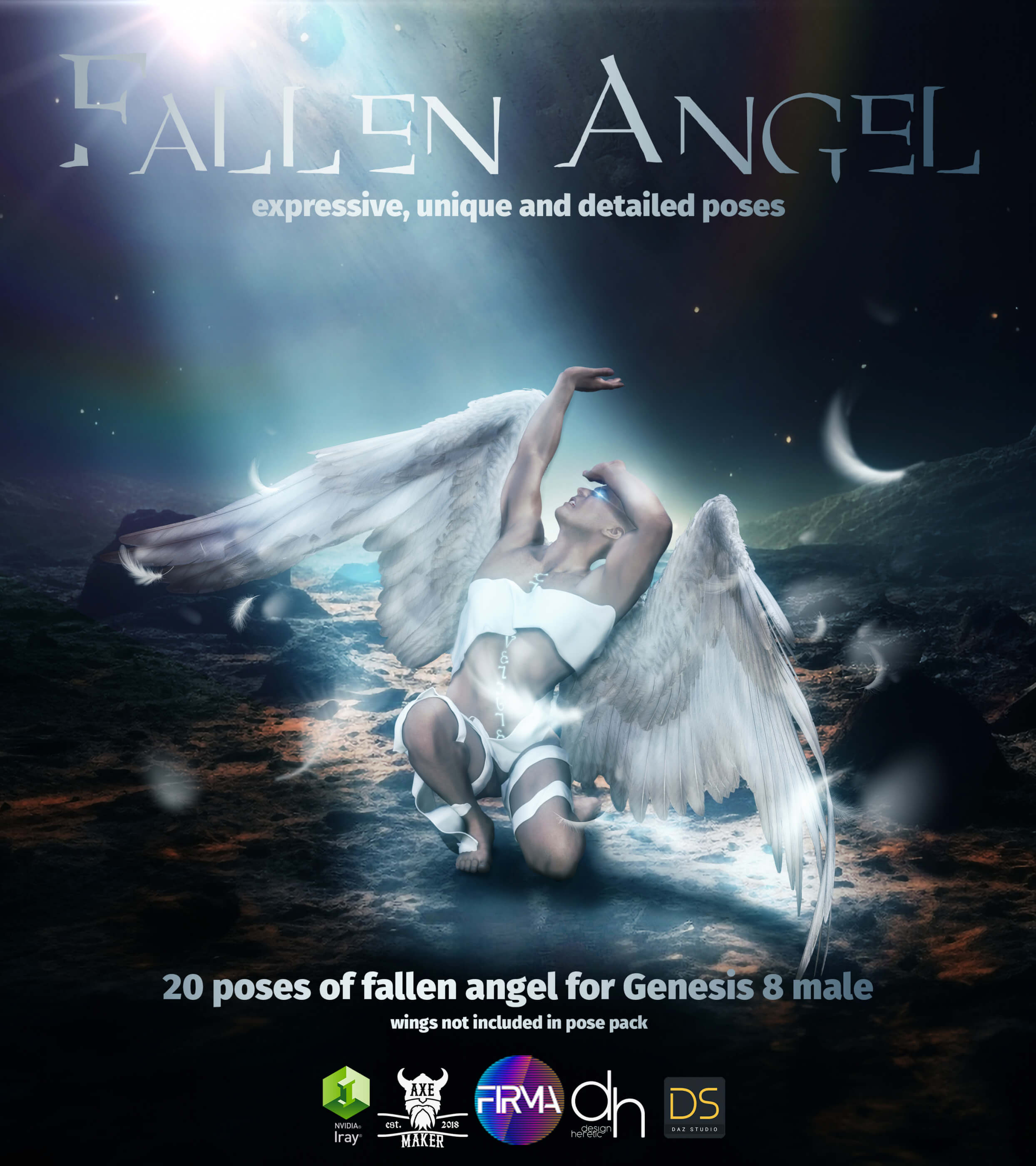 Fallen Angel Pose Pack - Daz Content by Axe Maker