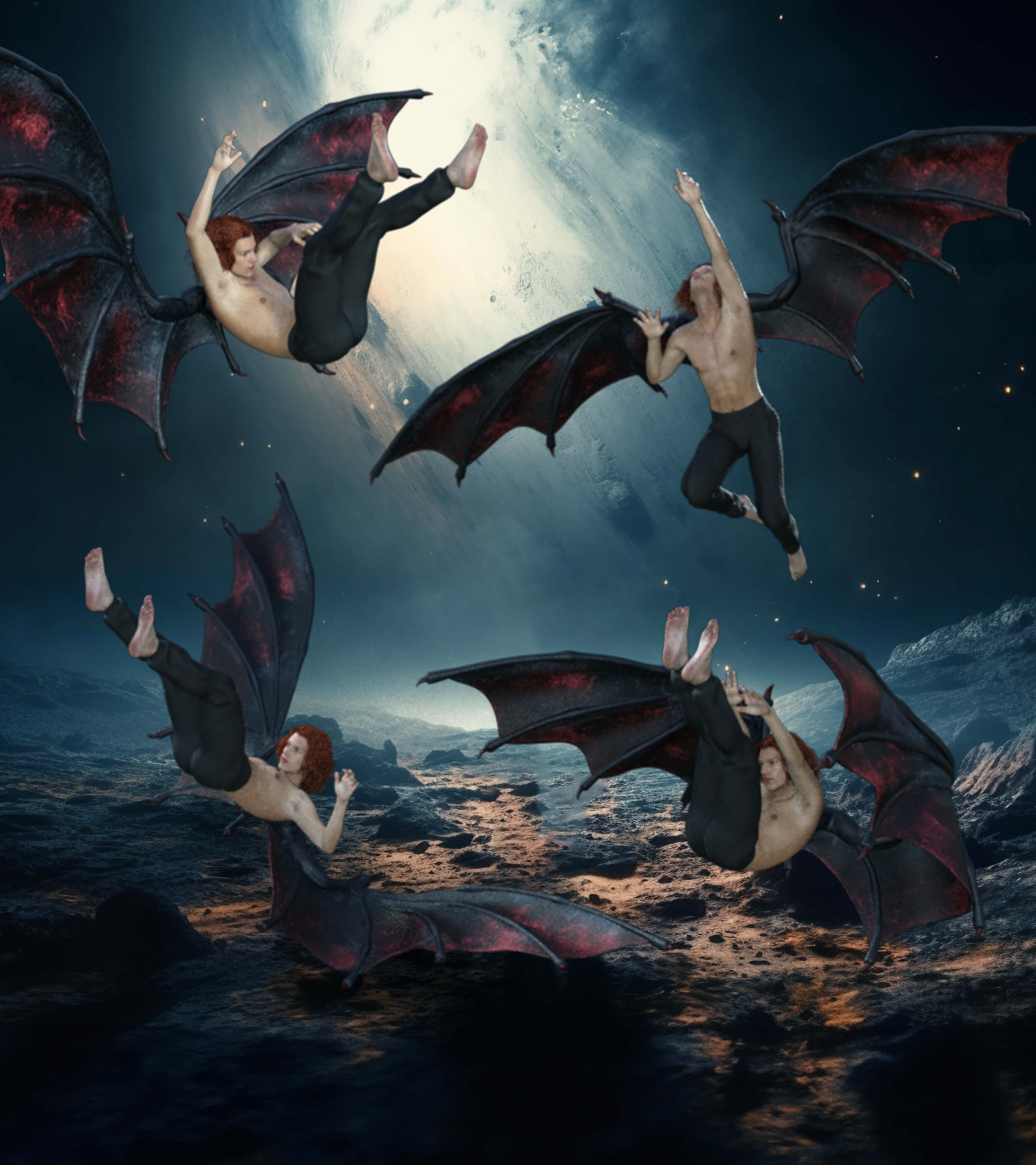 Fallen Angel Pose Pack - Daz Content by Axe Maker