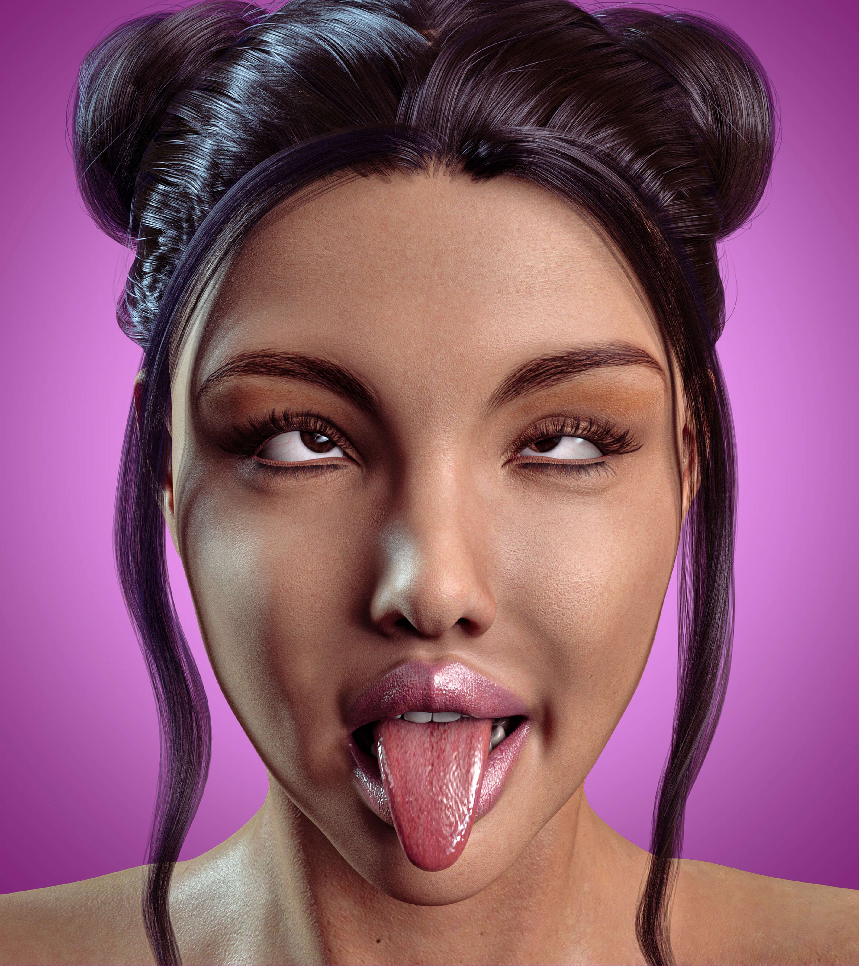 Ahegao 3D Render, Digital Art by Axe Maker