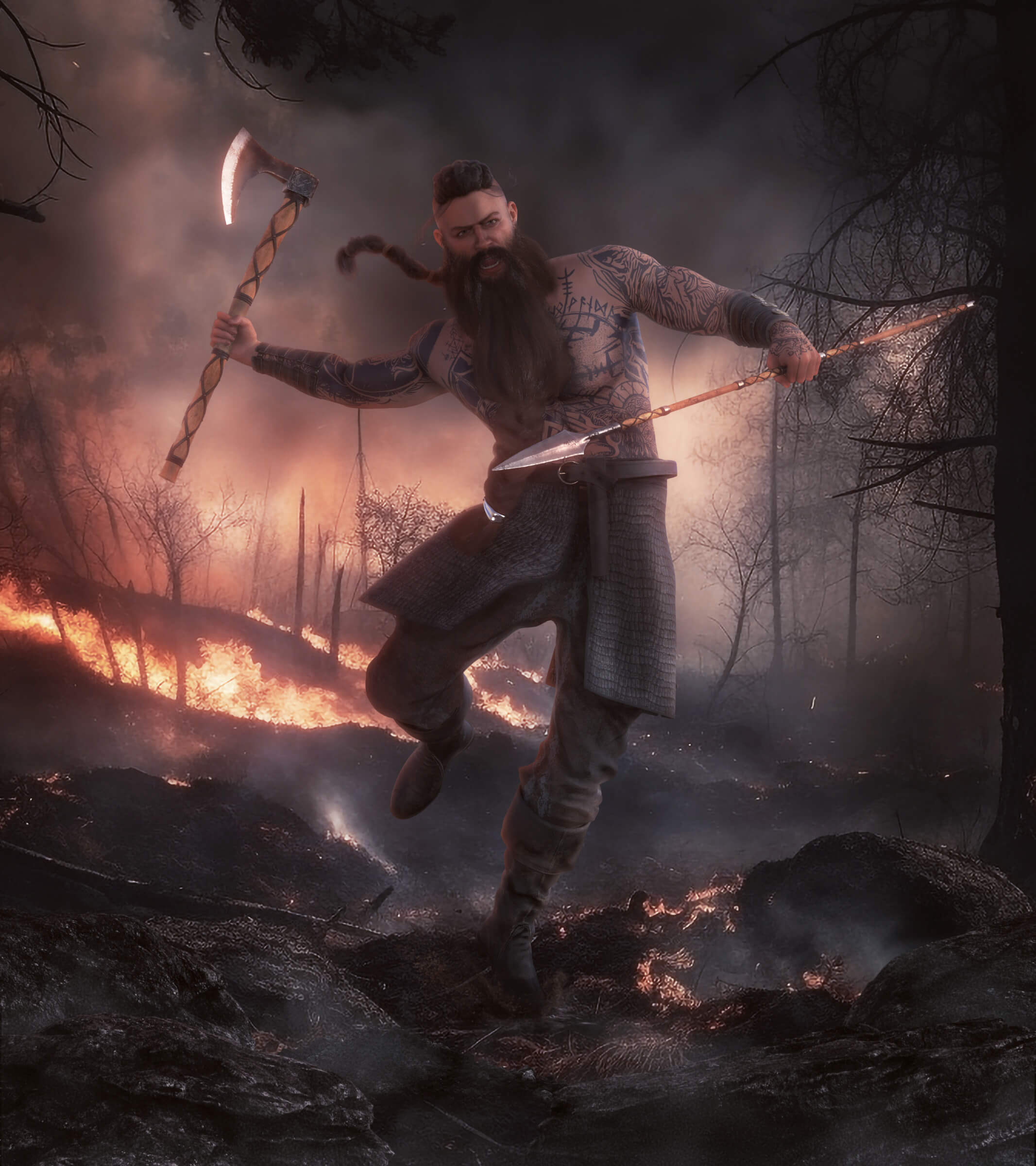 Valhalla Calling 3D Render, Digital Art by Axe Maker